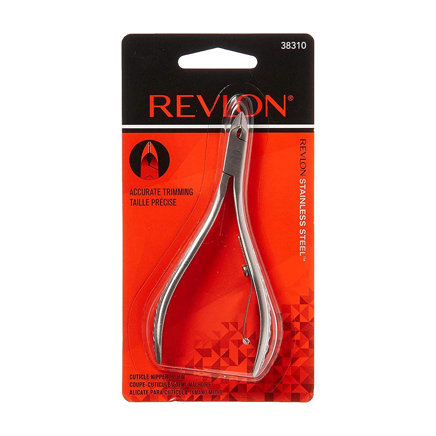 Revlon Cuticle Nipper Half Jaw - Precision Nail Care Tool (1 Count ...