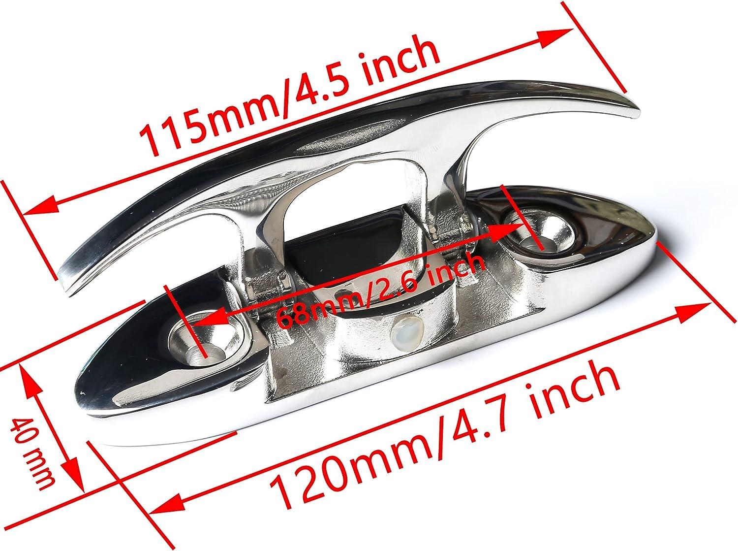 MX 4-1/2 Boat Folding Cleat Marine Dock Cleats Stainless Steel - Pack ...