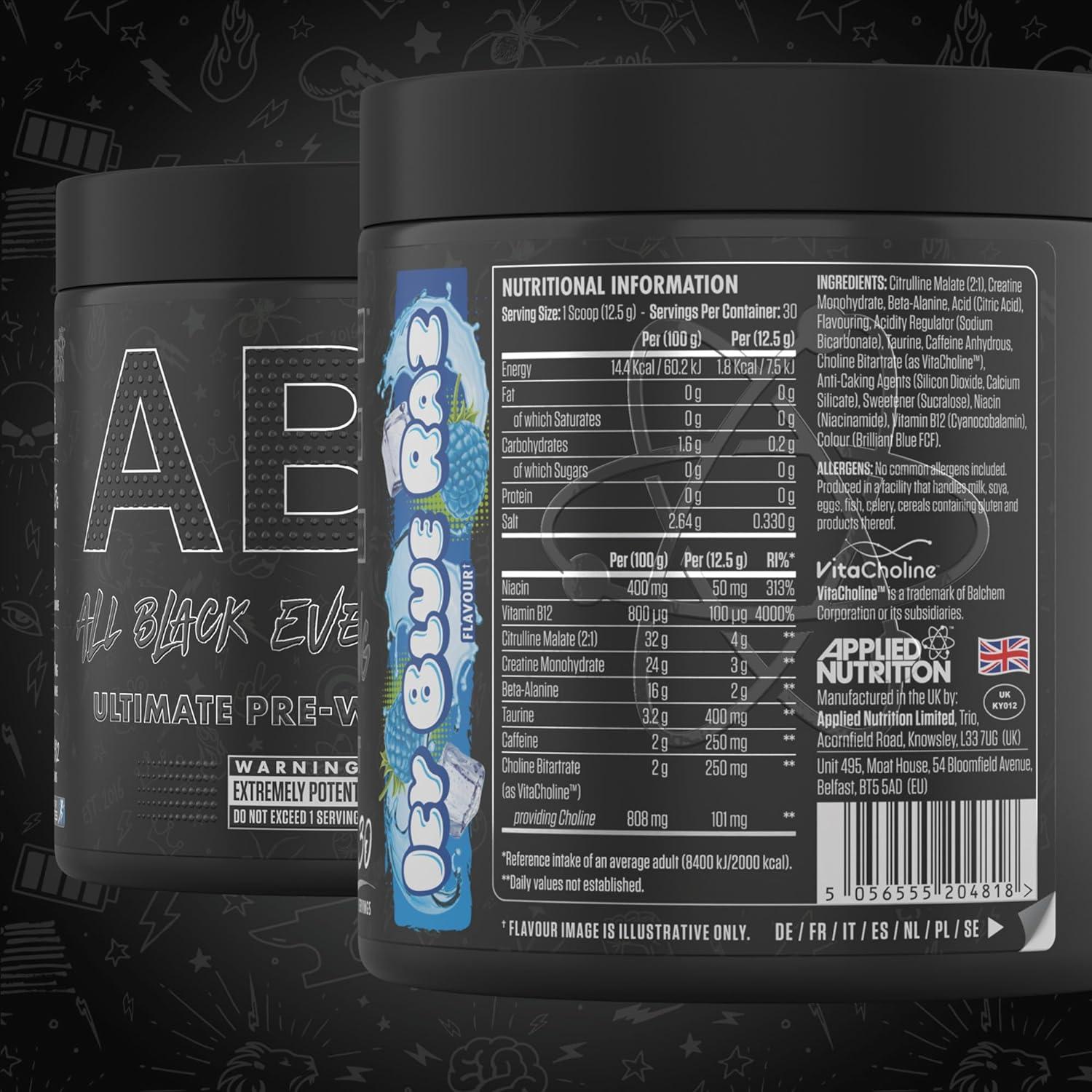 Applied Nutrition ABE Pre Workout Powder - ICY Blue Raz Flavor - Energy ...