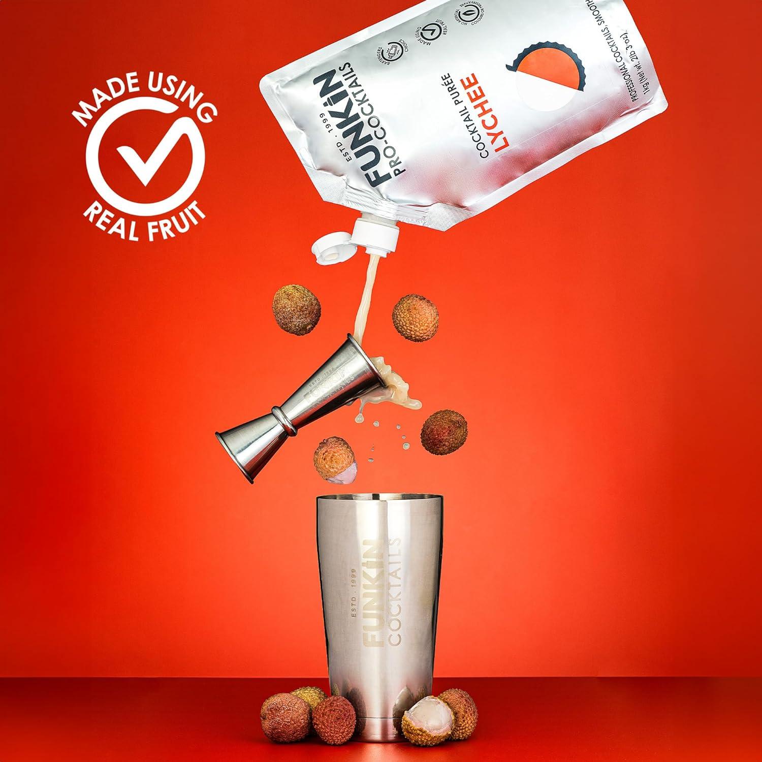 Funkin Pro Lychee Fruit Puree 1kg - Premium Quality for Cocktails ...