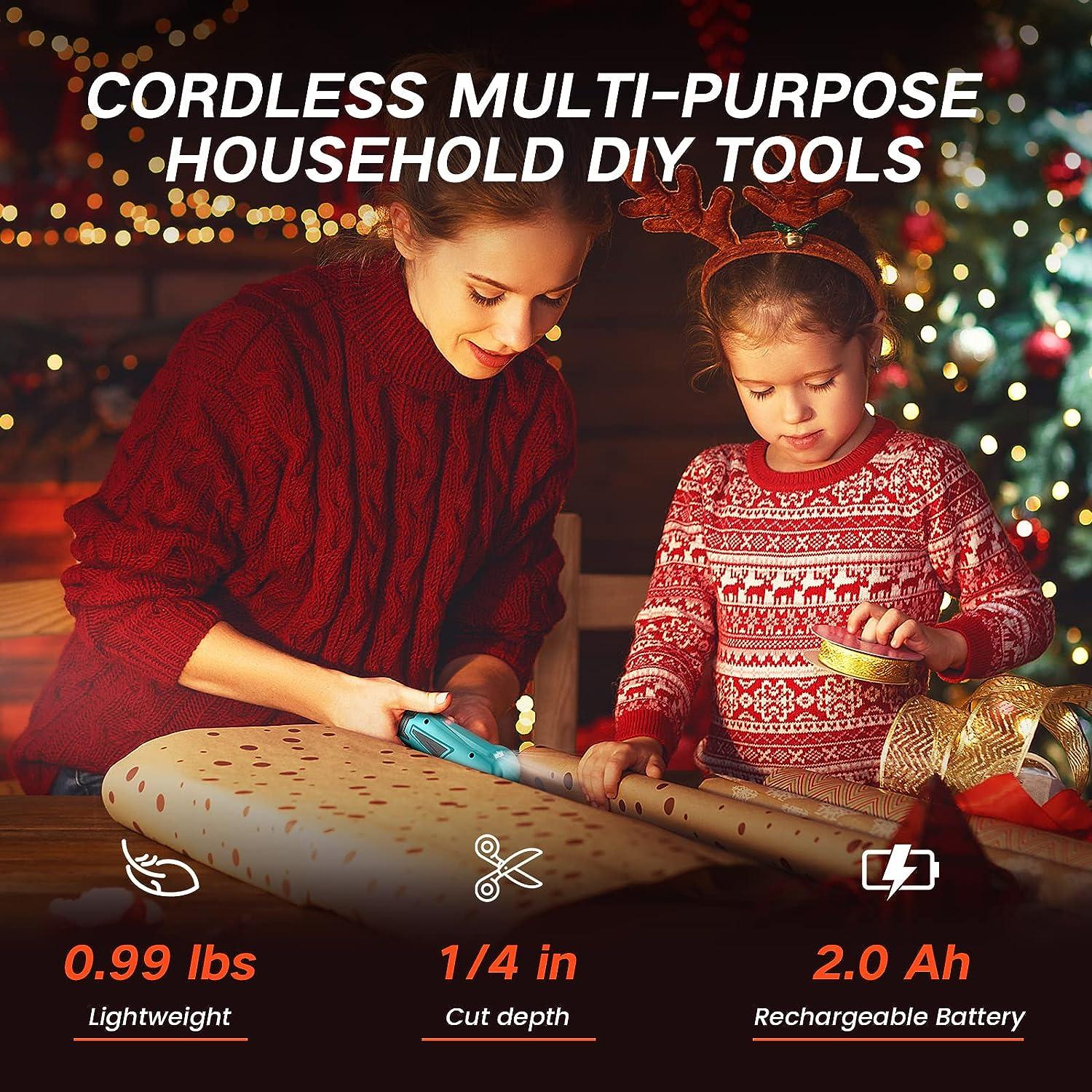 Cordless Electric Scissors Upgraded Uaoaii 4V Electric Cardboard Box ...