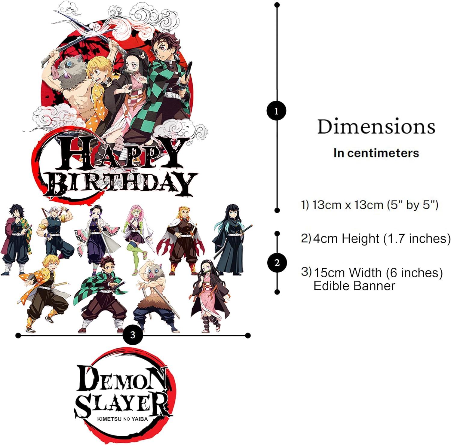 Demon Slayer Themed Cake Topper Decoration Genya Shinazugawa Kanao ...