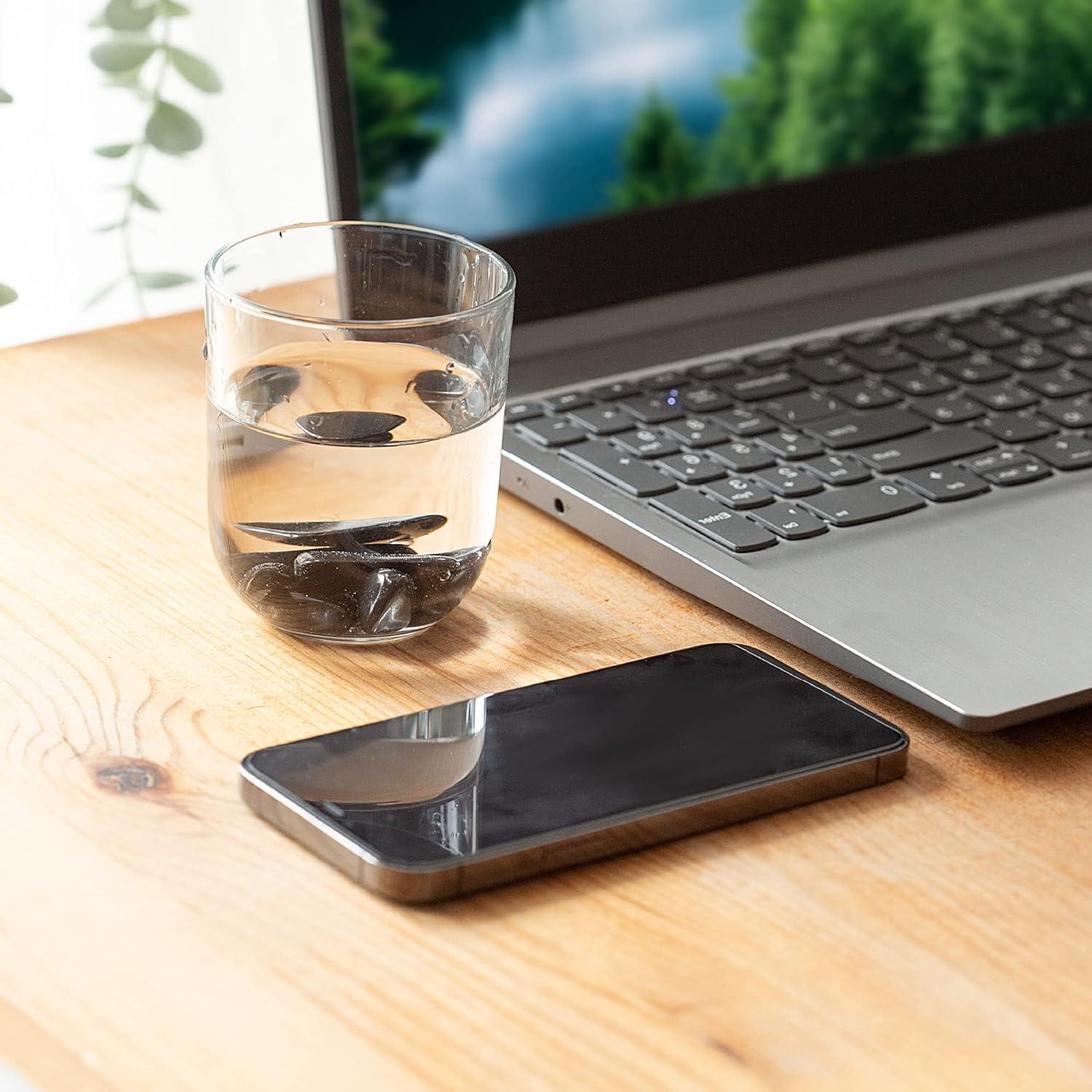 Shungite Tumbled Stones for Water Purification 500g (1.10 lbs) Crystal ...