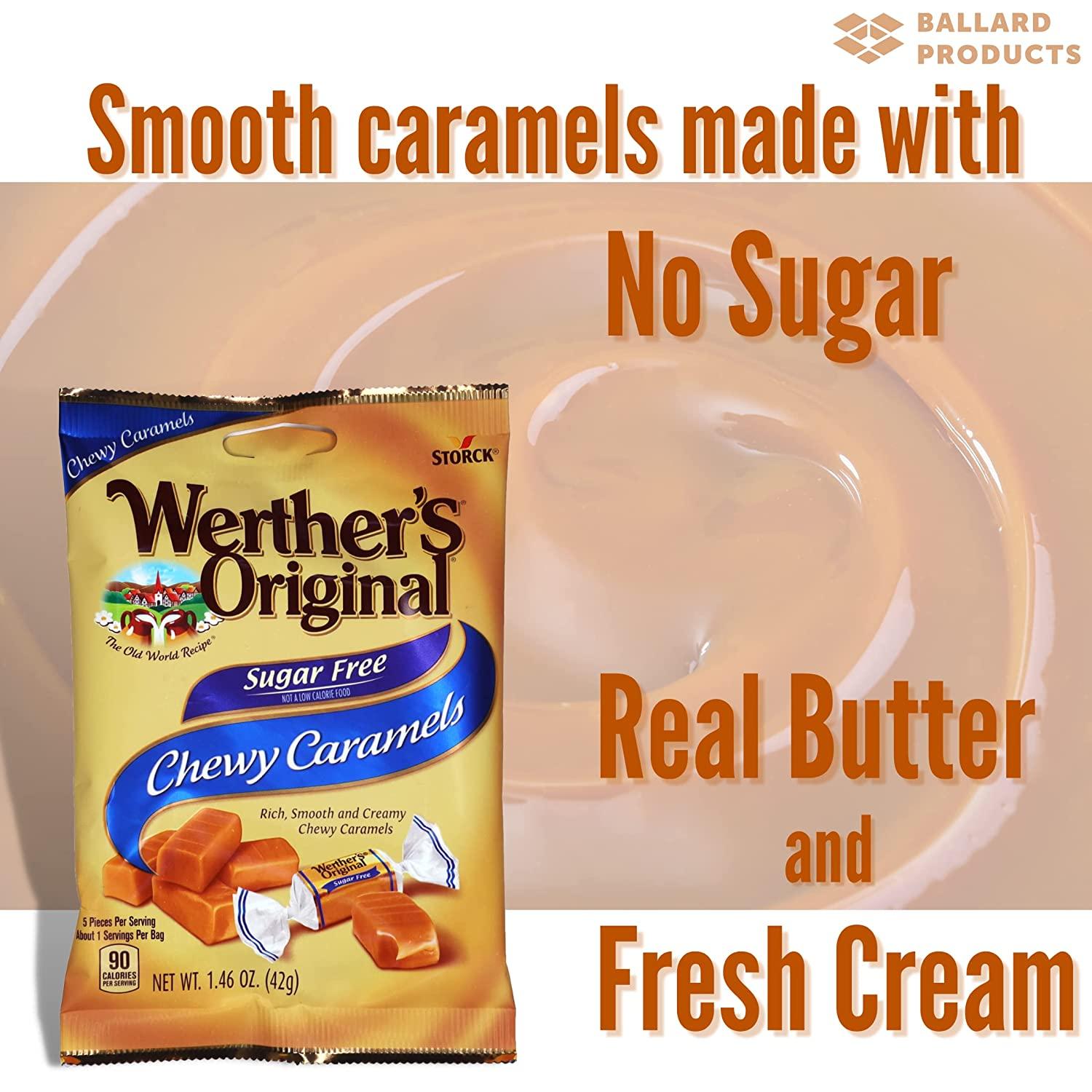 Werthers Original Sugar Free Chewy Caramel Candy| 1.46 Ounce Bags ...