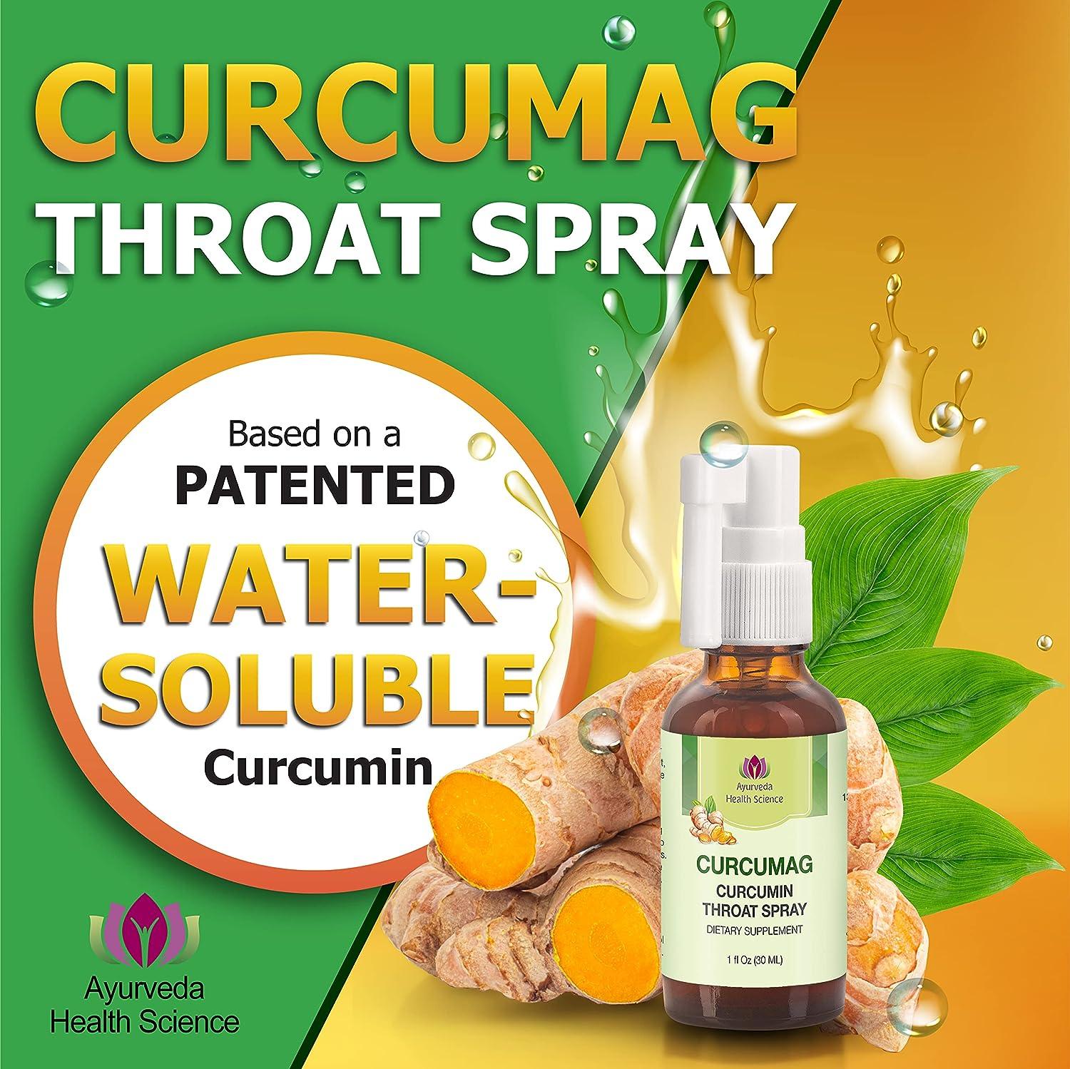 Curcumag Curcumin Throat Spray - Soothe Sore Throats with UC3 Clear ...