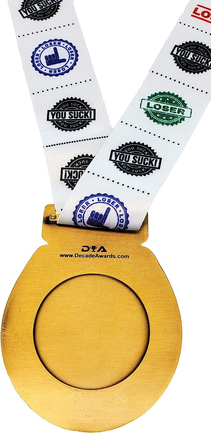 Decade Awards Last Place Toilet Seat Medal - Silver Finish | 3.25 Gold ...