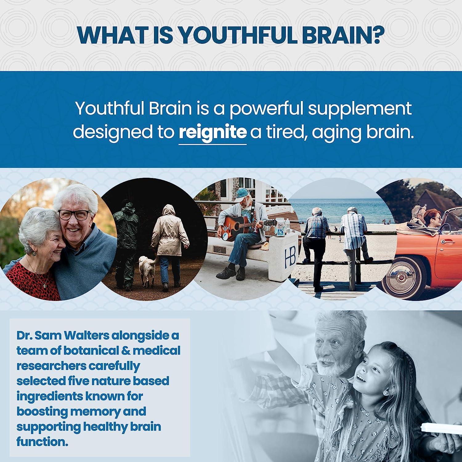 Vitality Now Youthful Brain 4 Bottle Bundle - Memory & Brain Health Support Supplement - Brain ...