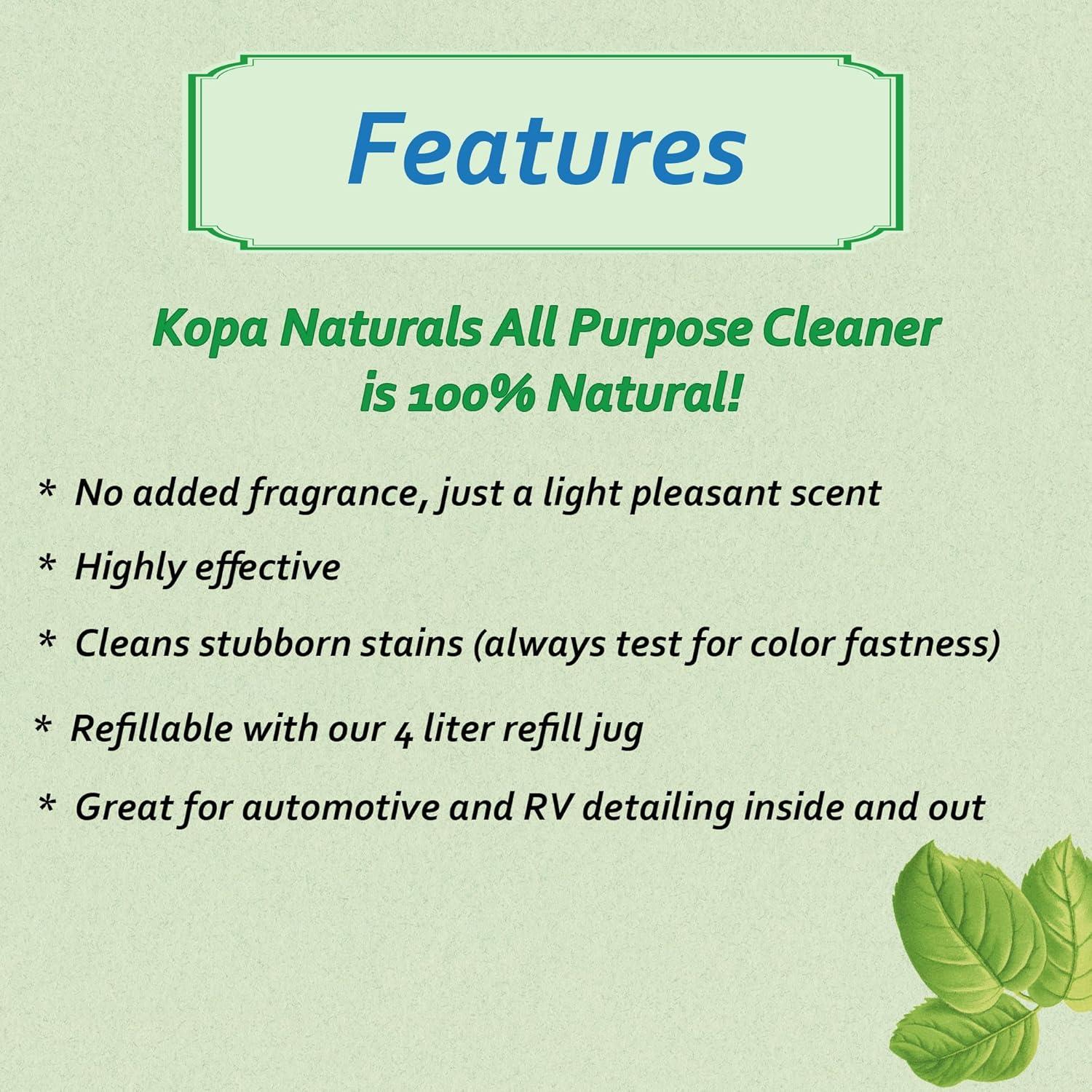 Kopa Naturals All Purpose Cleaner Multi-Surface Cleaning Spray All ...