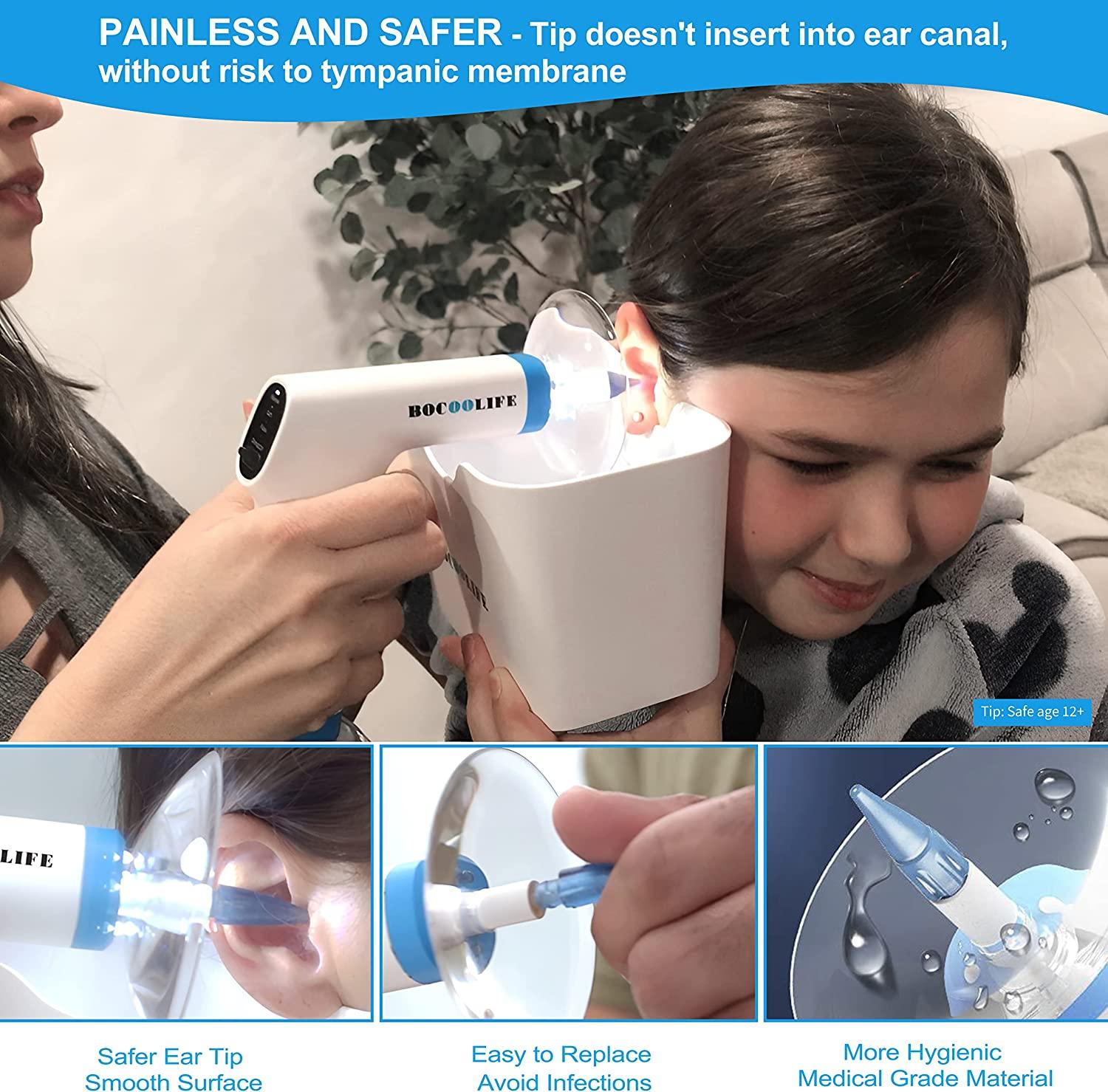 BOCOOLIFE Electric Earwax Removal System Kit - Safe & Easy Ear Cleaning ...