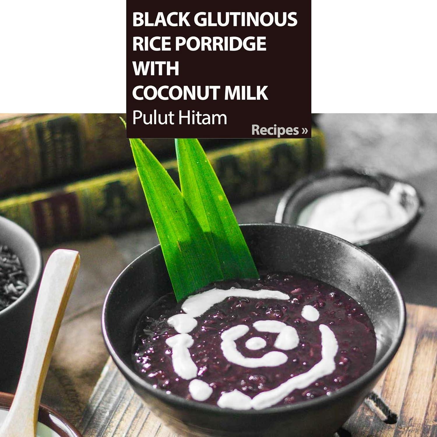 ZF Black Glutinous Rice 1kg Sticky Rice for Rice Pudding Rice Porridge ...