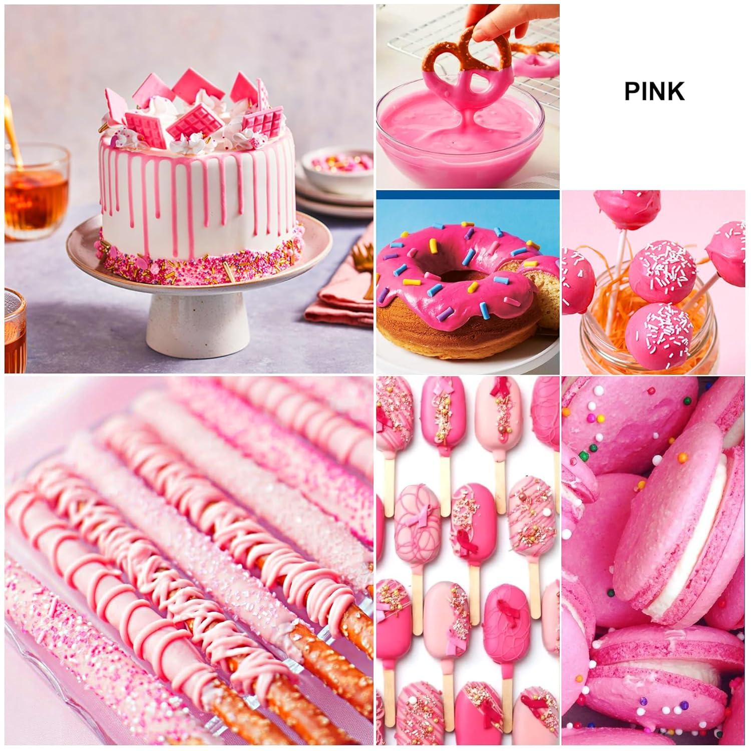 Fat-Soluble Pink Food Coloring - 60ml Oil-Based for Chocolate Cakes ...