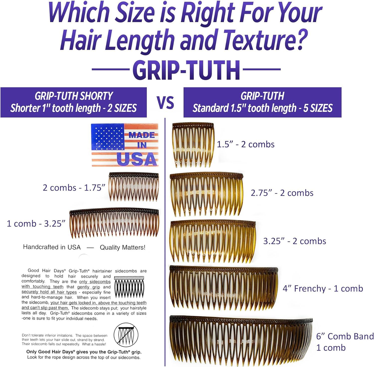Good Hair Days 6 Inch Grip-Tuth Crystal Comb Band - Crystal 6 | Buy Now ...