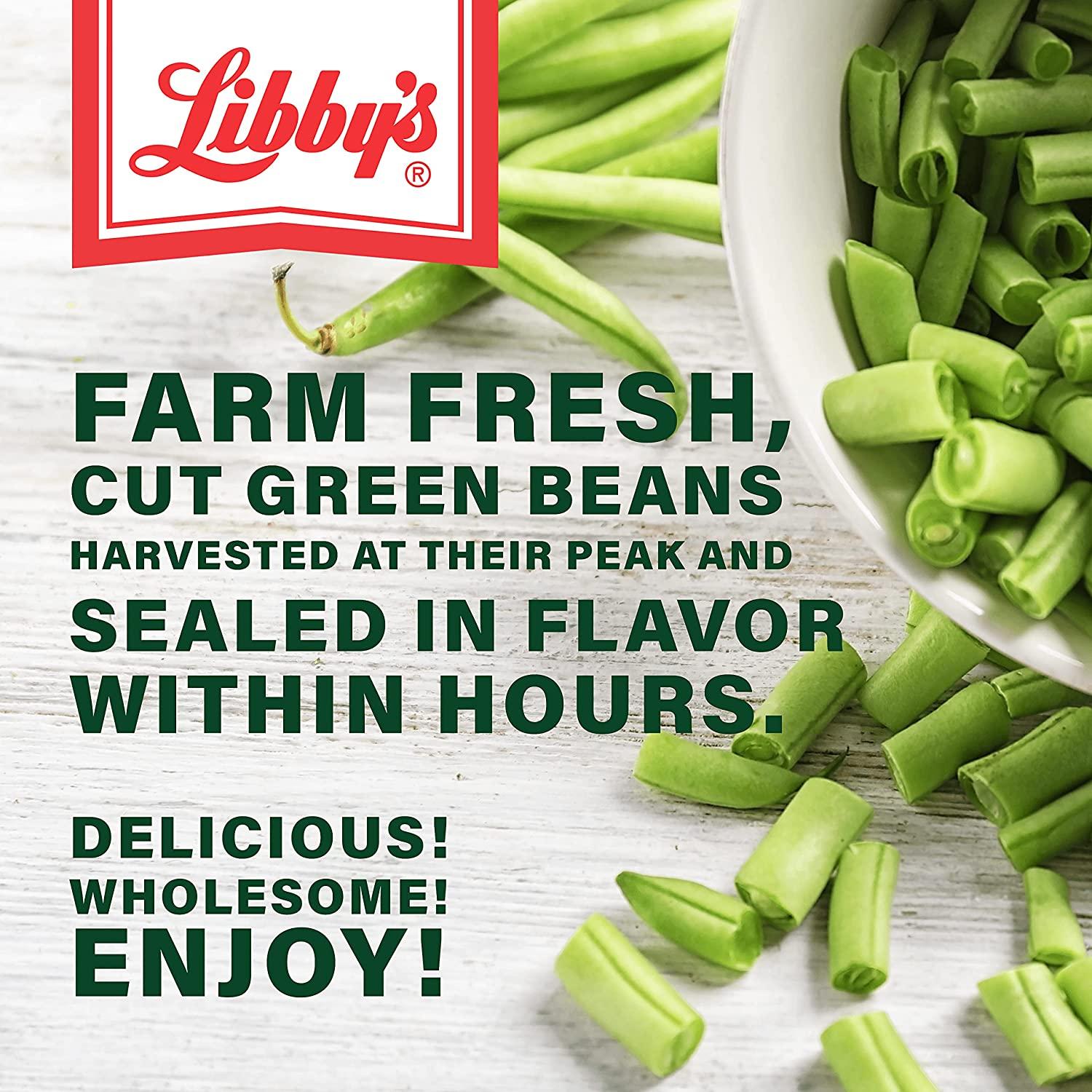 Libby's Cut Green Beans | Naturally Delicious Mild & Subtly Sweet | Crisp-Tender Bite | No ...