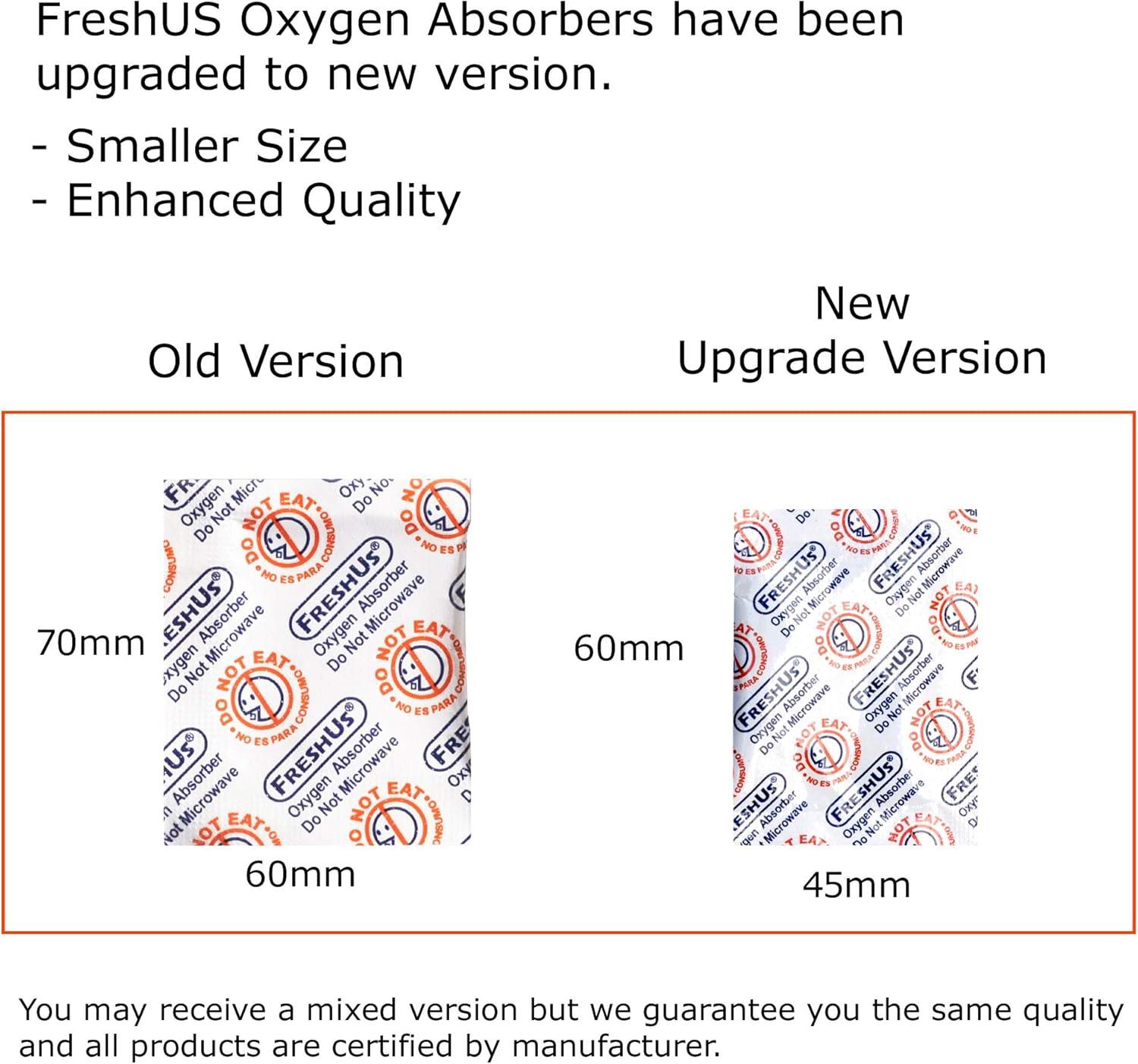 Freshus 300 CC Oxygen Absorbers - 100 Packs for Long-Term Food Storage ...