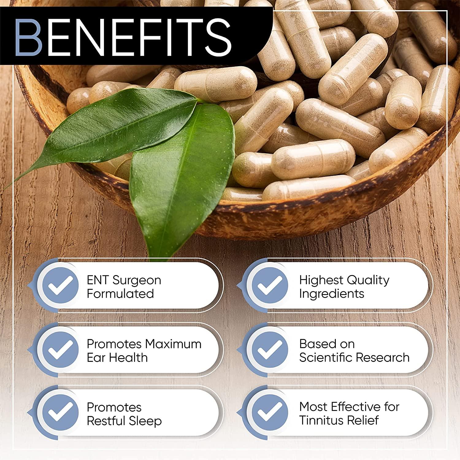 Tranquil Ear PM: Tinnitus Relief Supplement by Ear Surgeons - Nighttime ...