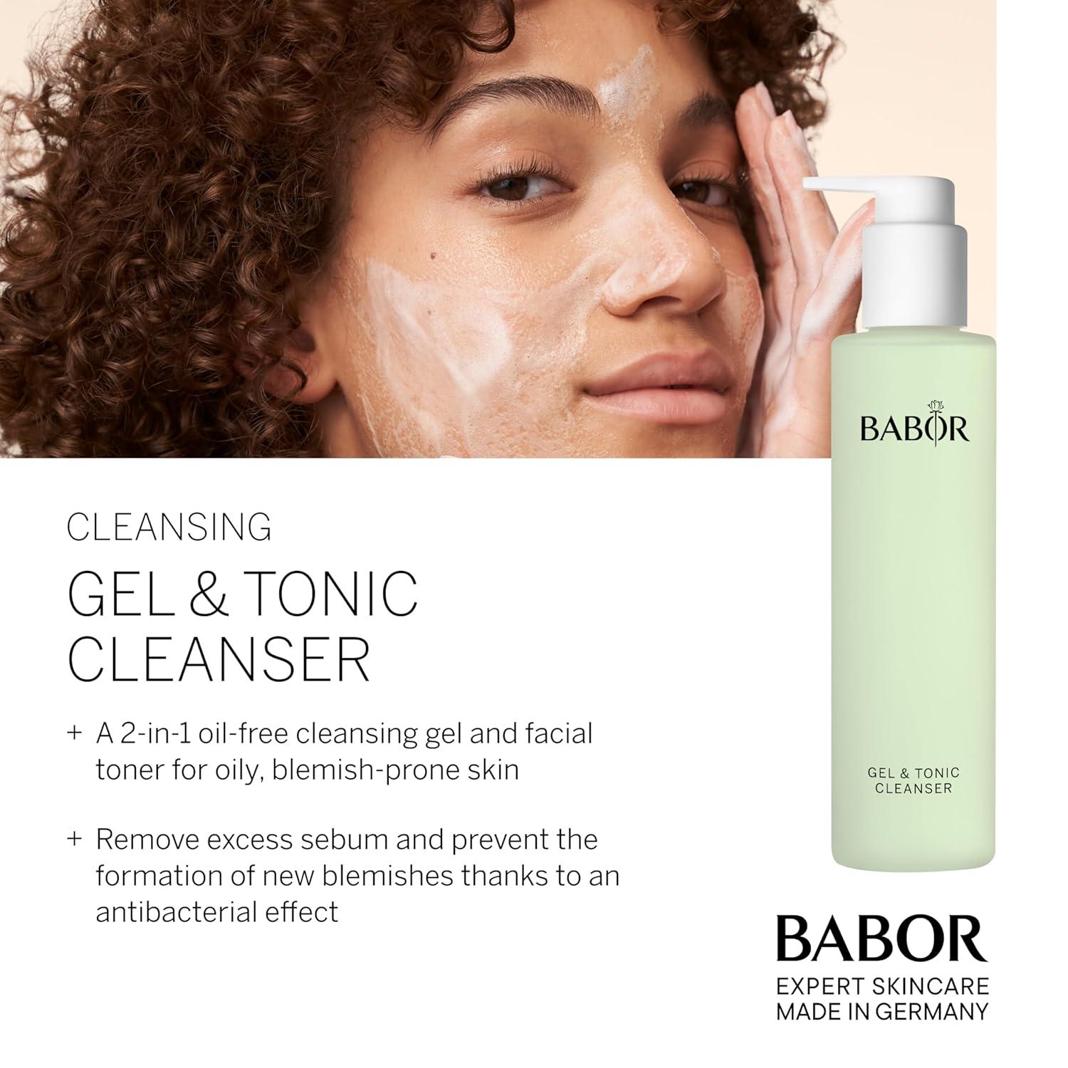 Babor Gel & Tonic for Oily Skin | Anti-Bacterial 2-in-1 Cleanser ...