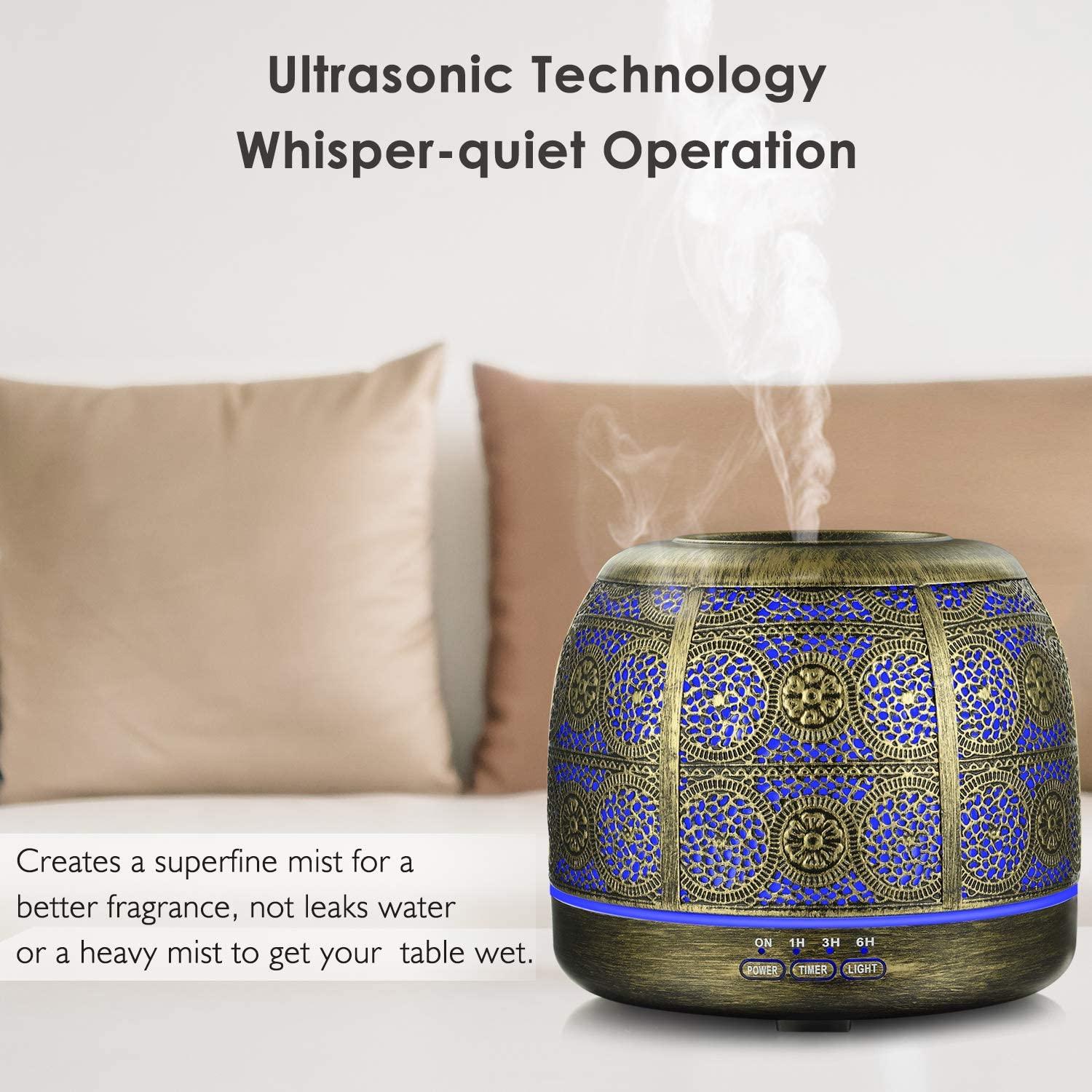 ARVIDSSON 500ml Iron Metal Essential Oil Diffuser - Whisper-Quiet ...
