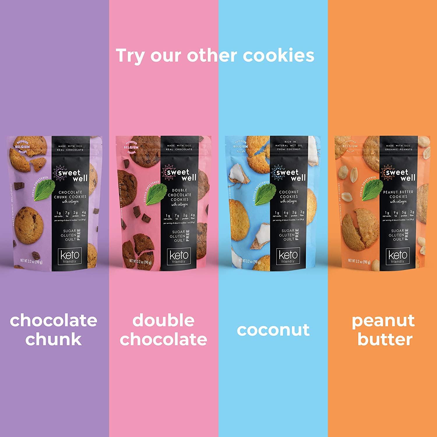 Sweetwell Sugar-Free Chocolate Chunk Cookies with Collagen - Keto ...