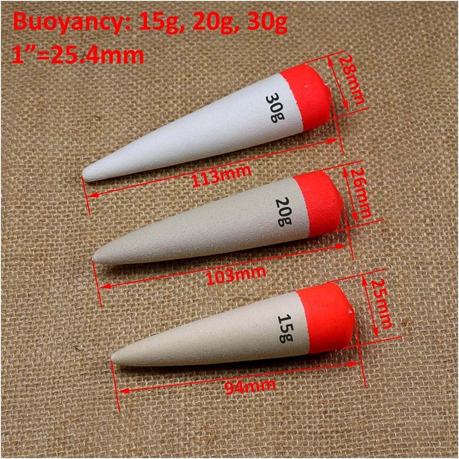 DunMuan 12pcs EVA Inline Bobber Float Set for Saltwater Fishing - Catfish Pike Live Bait Floats ...