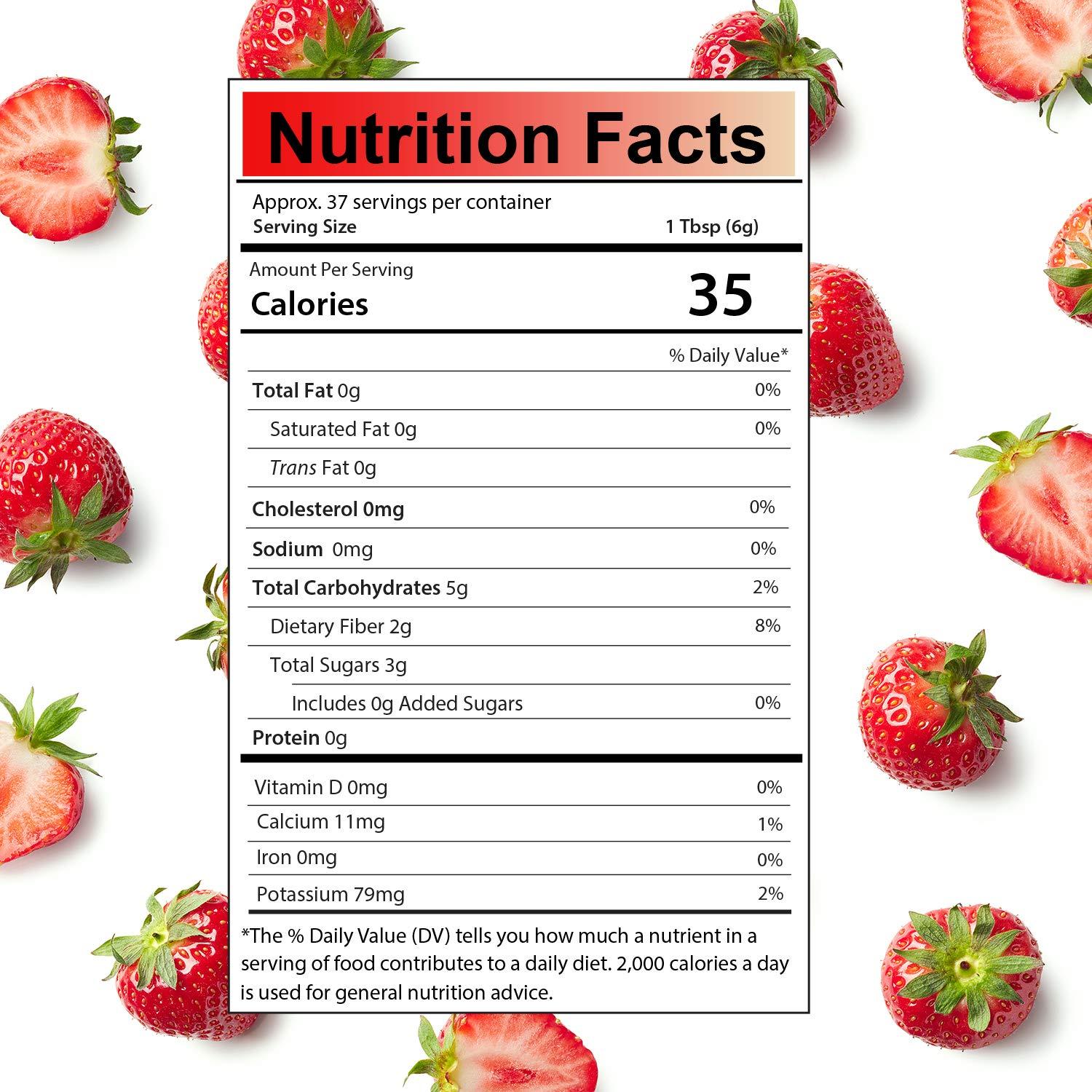 Organic Strawberry Powder, 8 ounce - Freeze Dried, Non GMO, Vegan ...