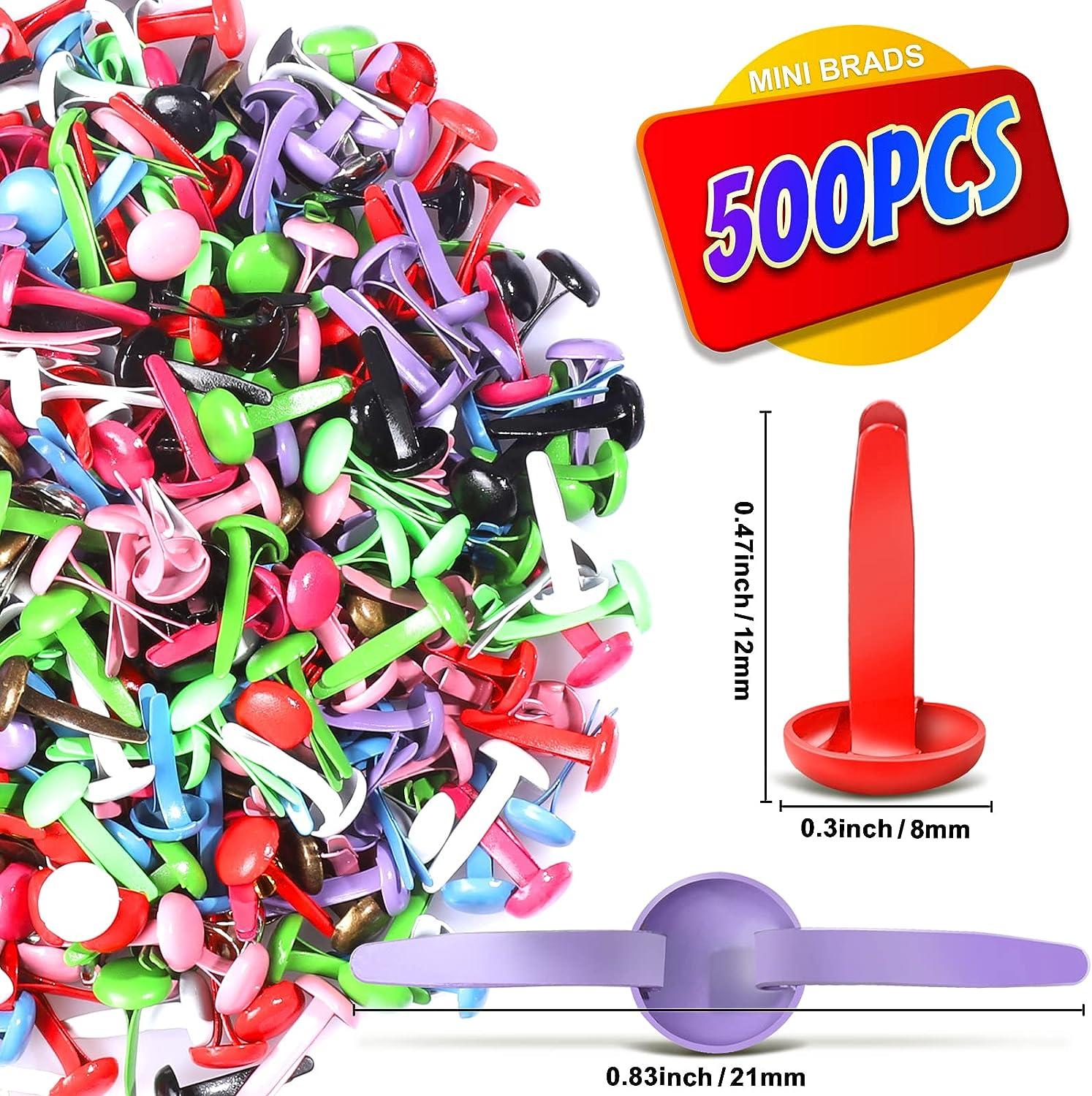 500 Mini Paper Brads with Box - DIY Paper Fasteners for Crafts ...