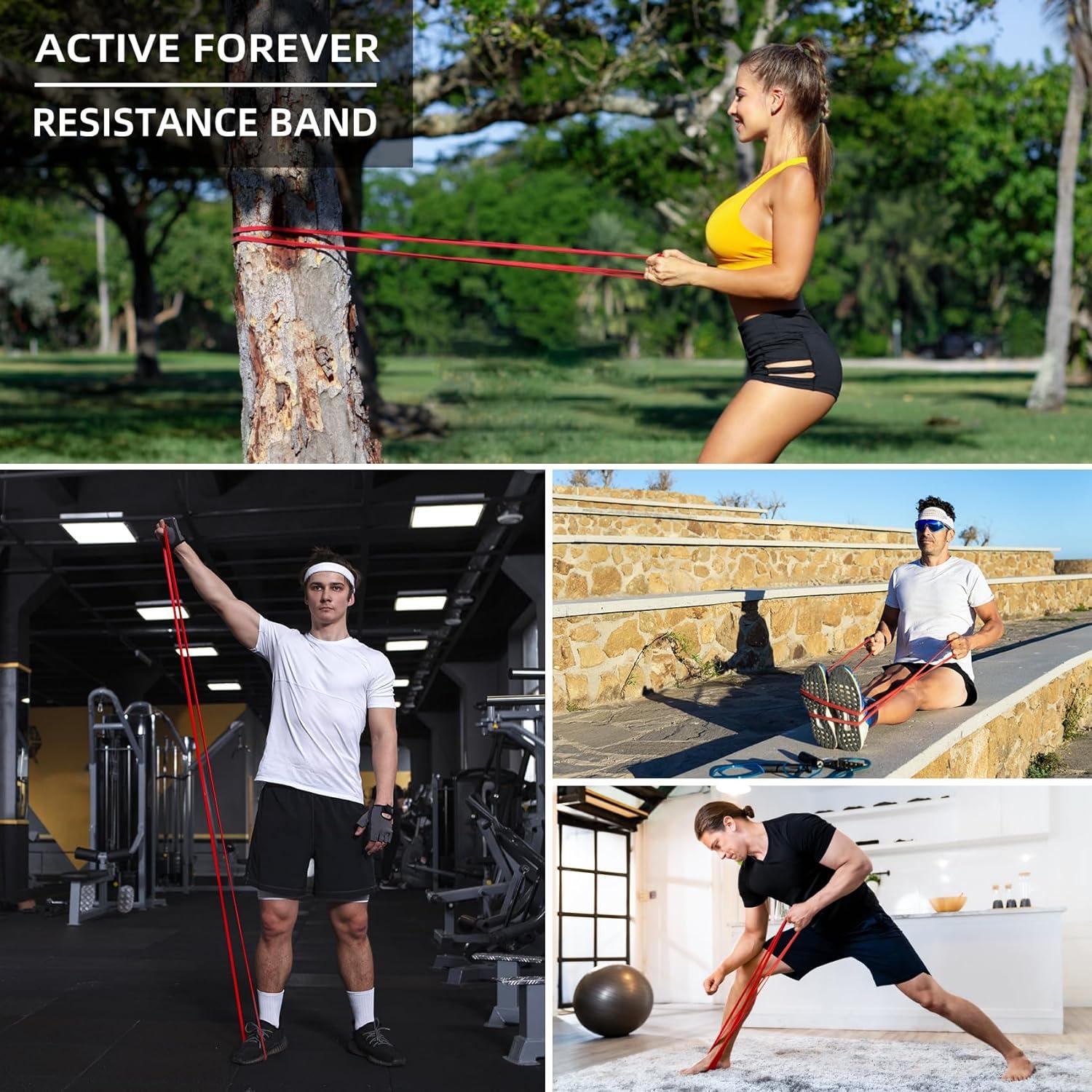 ACTIVE FOREVER Resistance Band - 35lbs Pull up Assist & Yoga Fitness ...
