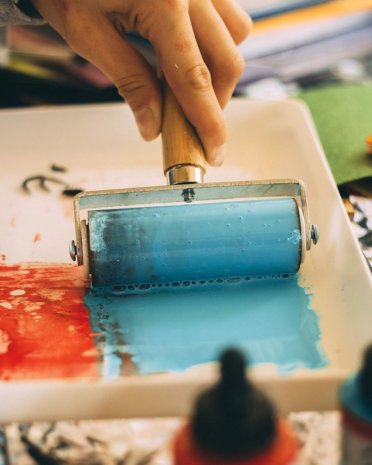 Gelli Plate Ifundom Hard Rubber Brayer Roller - Ink Applicator For ...