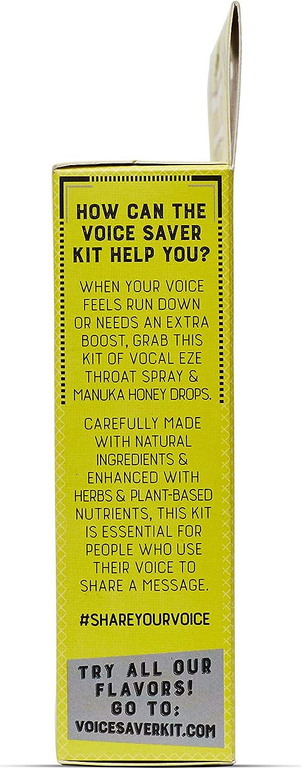 Vocal Eze Voice Saver Kit - Herbal Throat Spray & Manuka Honey Drops ...