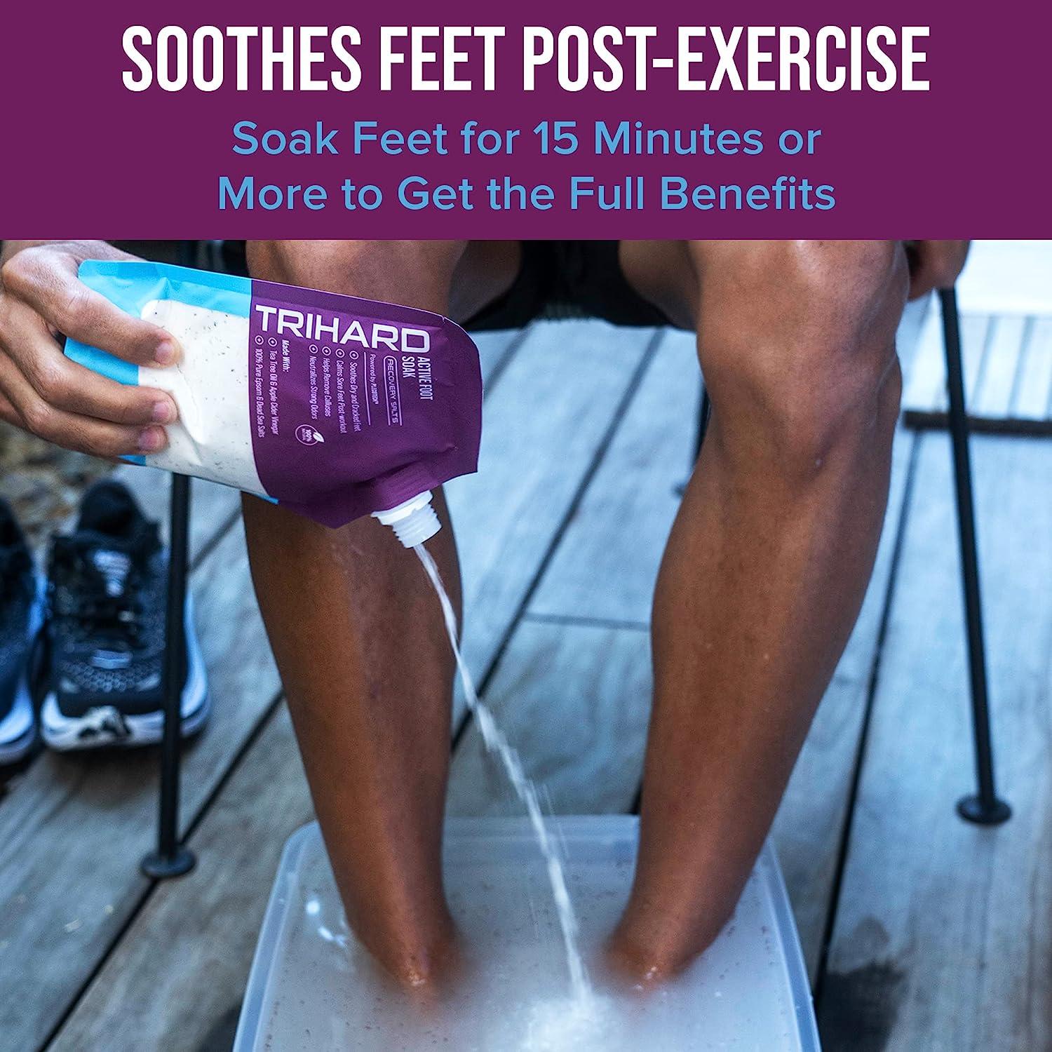 TRIHARD Active Foot Soak Salts - Herbal Foot Spa with Tea Tree Oil ...