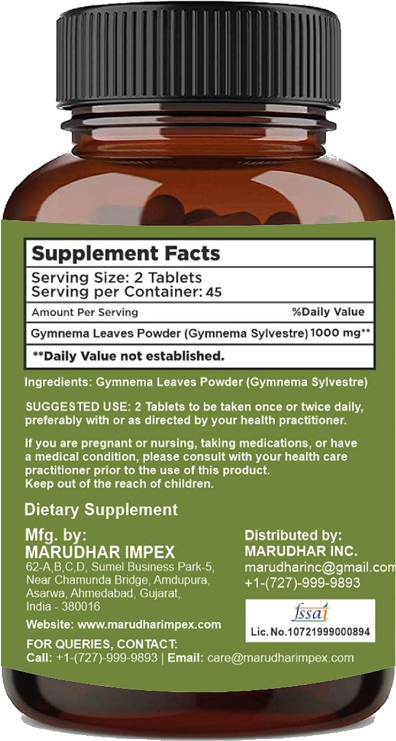 Gymnema Tablets 1000mg by mi Nature - 90 Tablets | Vegan & Metabolism ...