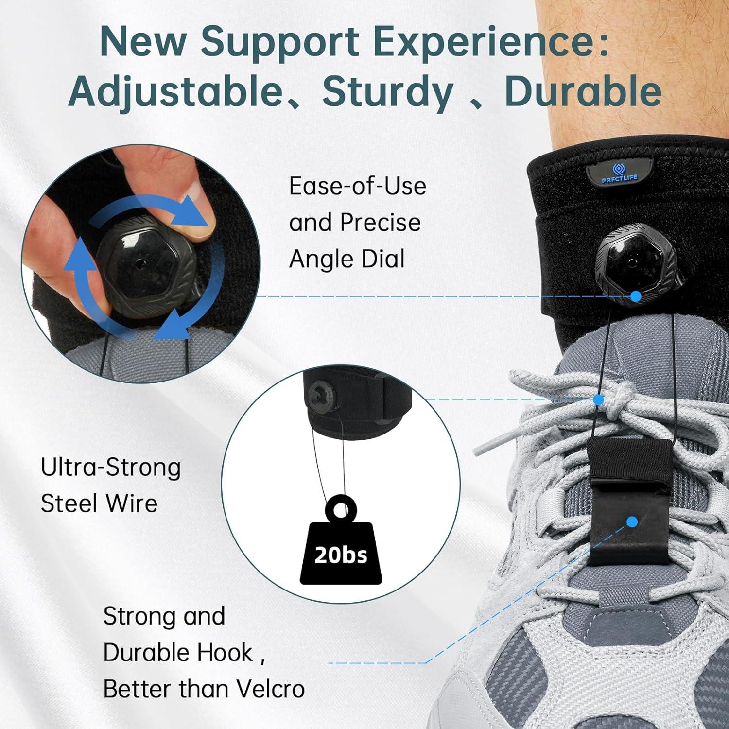 Buy Drop Foot Brace - Reel-Adjust AFO for Walking Ankle Support for ...