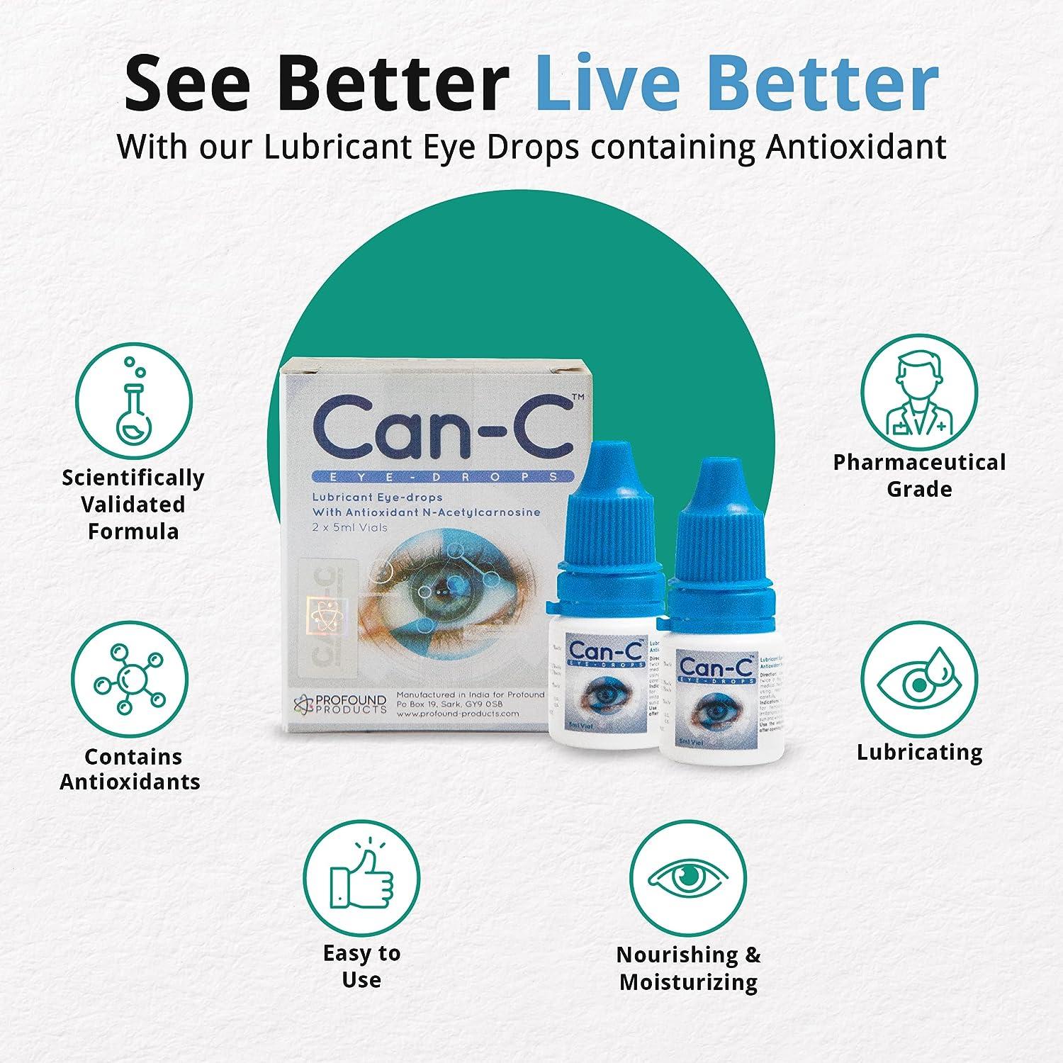Can-C Eye Drops - Three Boxes, 6 Vials, 0.17 Fl Oz (Pack of 3) | Buy ...