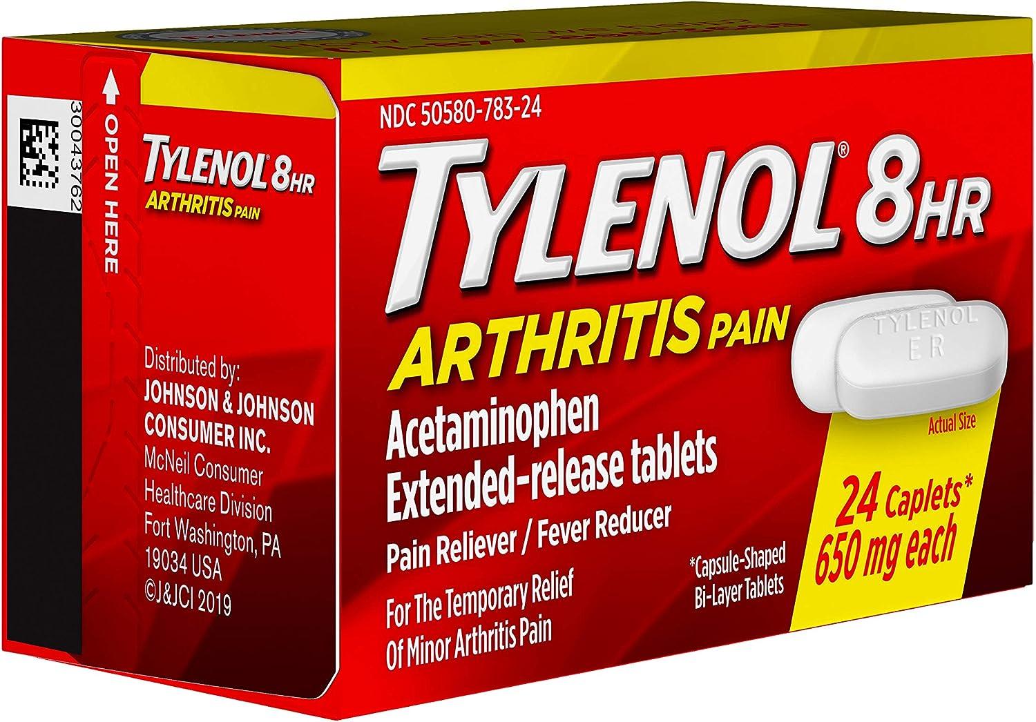 Tylenol 8 Hour Arthritis Pain Tablets - 24 ct, Acetaminophen Joint Pain ...