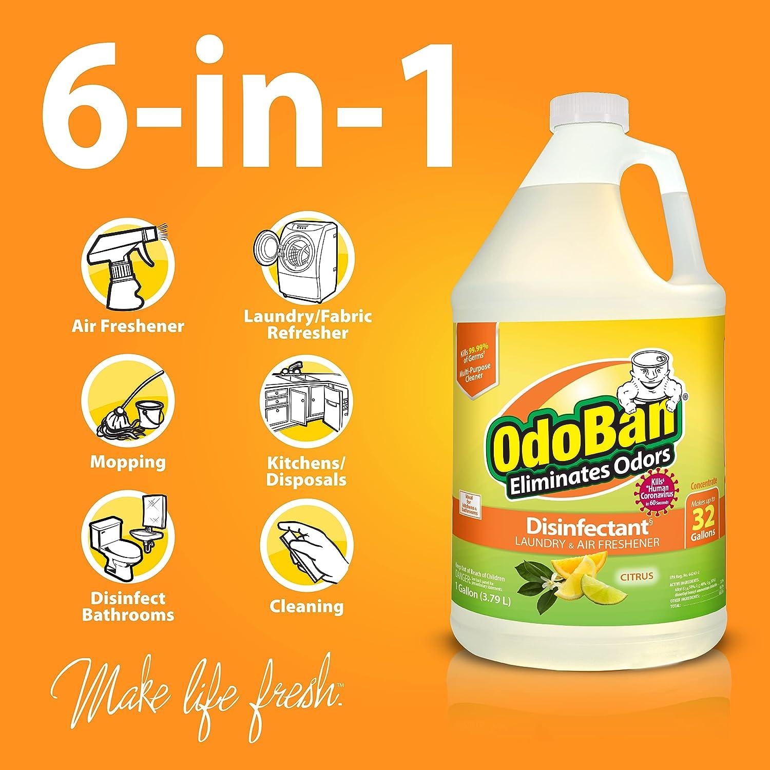 OdoBan Ready-to-Use Disinfectant & Odor Eliminator Set - Citrus Scent ...