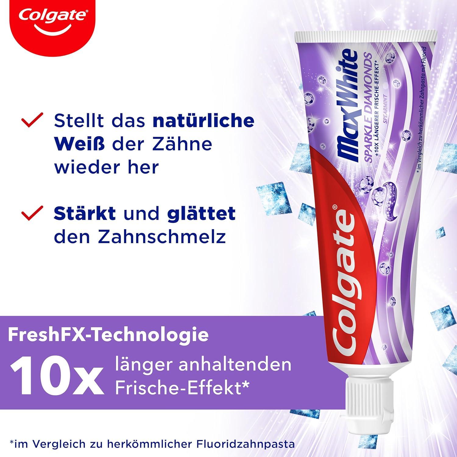 Colgate Max White Sparkle Diamonds Toothpaste 12x75ml | Ideal Tooth ...
