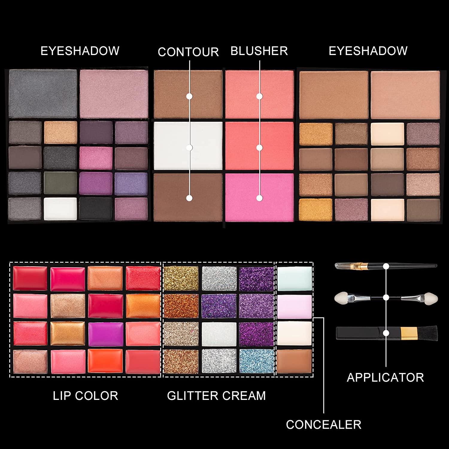 Ultimate All In One Makeup Gift Kit - 74 Colors Palette with Eyeshadow ...