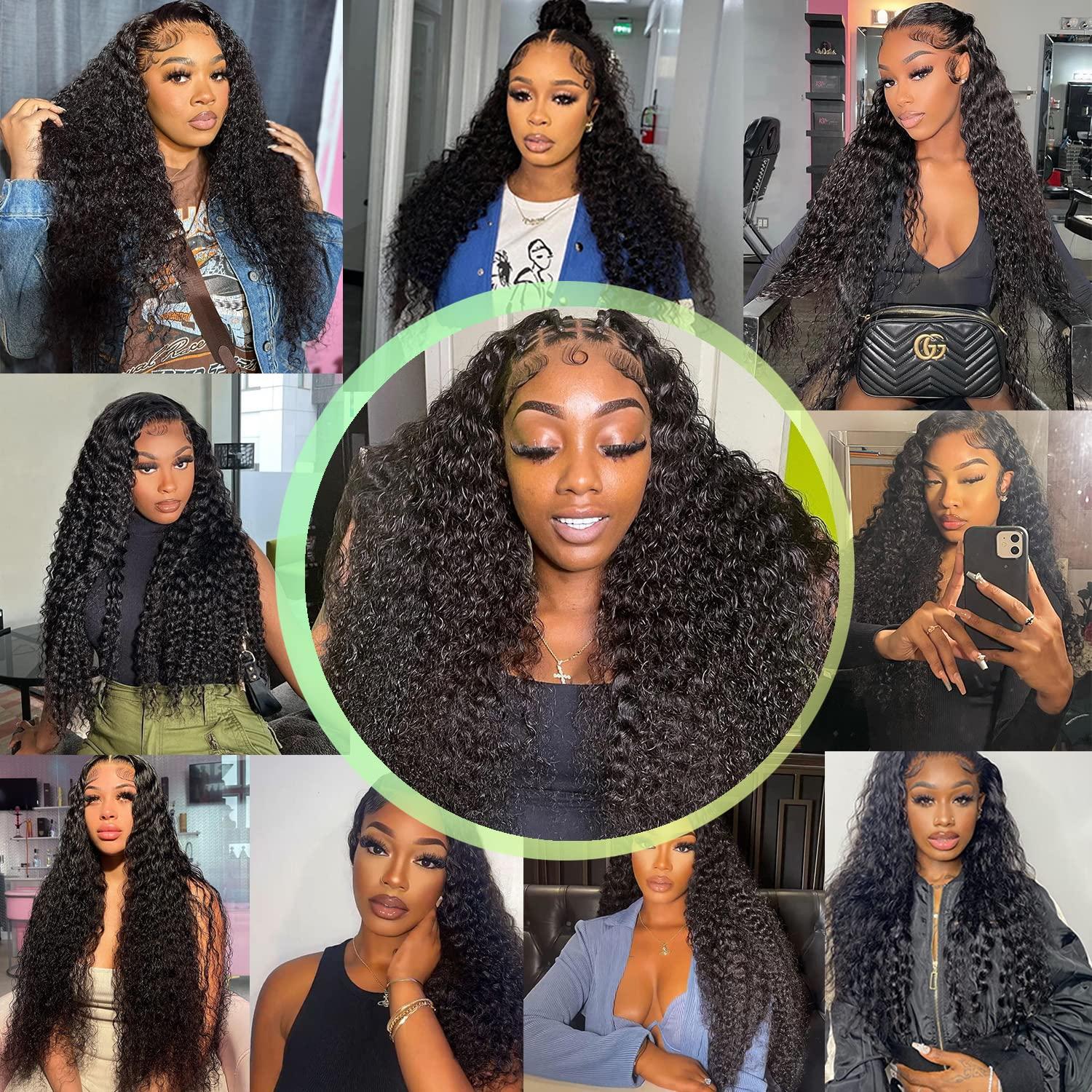 26 Inch Water Wave HD Lace Front Wig for Black Women | Pre Plucked ...