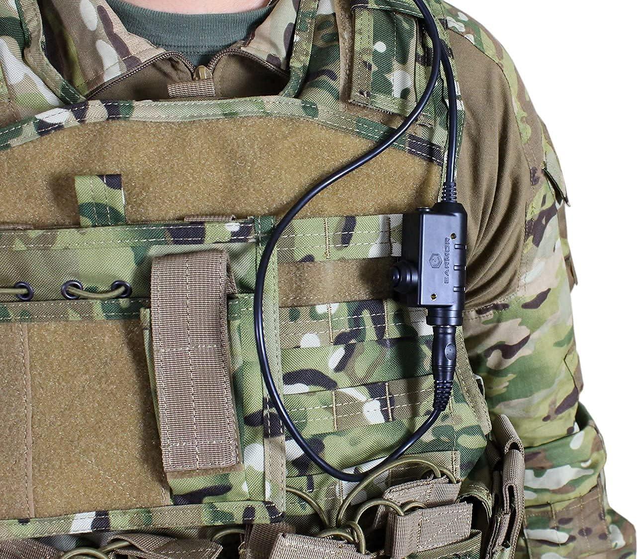 OPSMEN Tactical Earmor Kenwood Baofeng Version PTT Military Standard 7.0 Plug - Radio Adapter ...