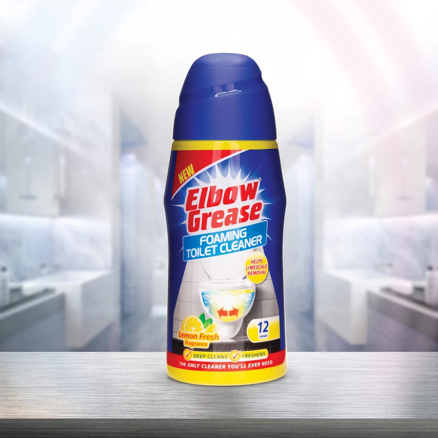 Elbow Grease Foaming Toilet Cleaner Deep Cleaning Action Lemon Fresh ...