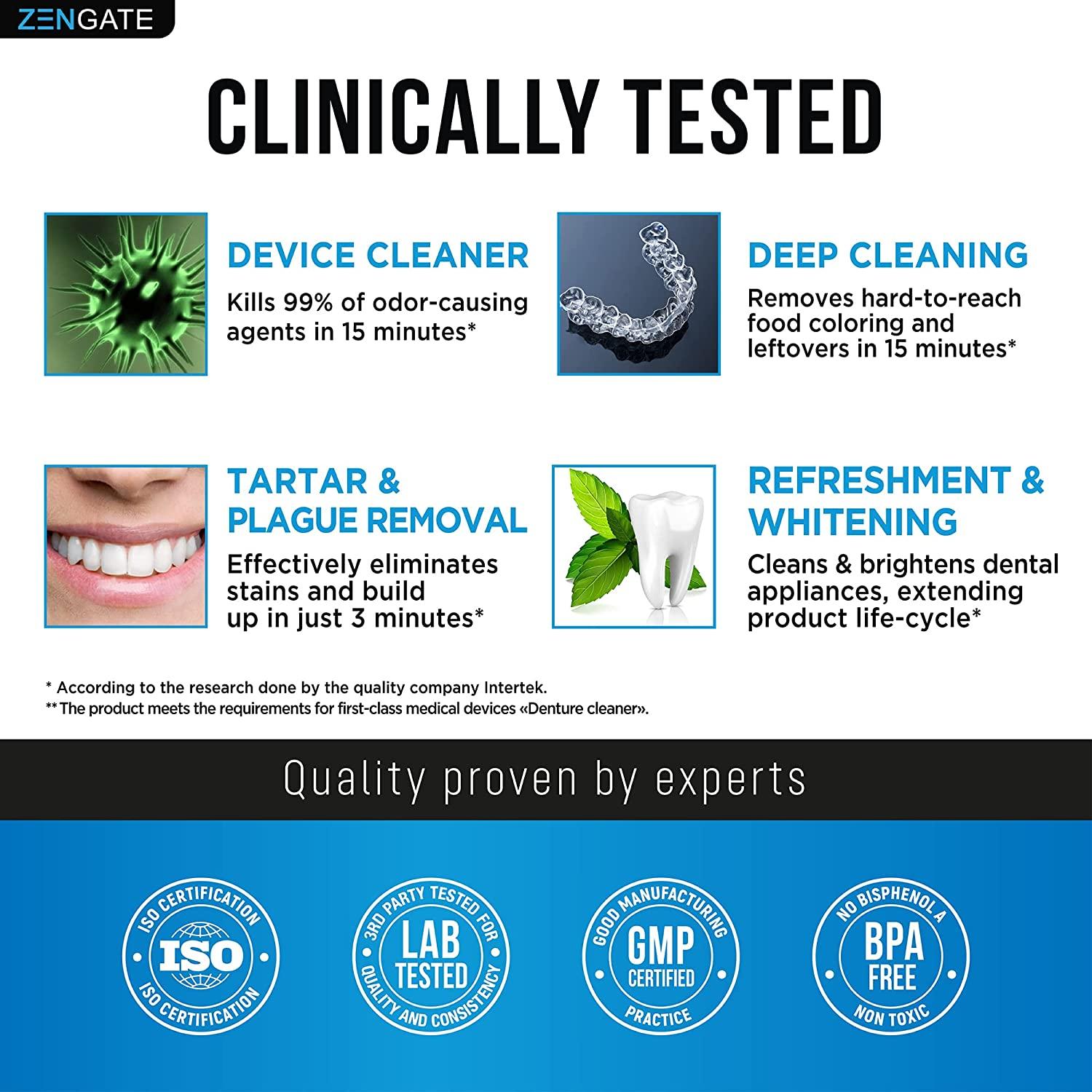 Denture Cleaning Tablets - USA Formulated Retainer Cleaner - 120 Tabs ...