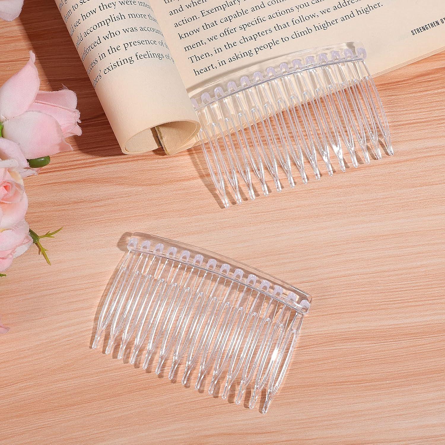 Buy Transparent Plastic Hair Clip Combs - Stylish Side Combs for ...
