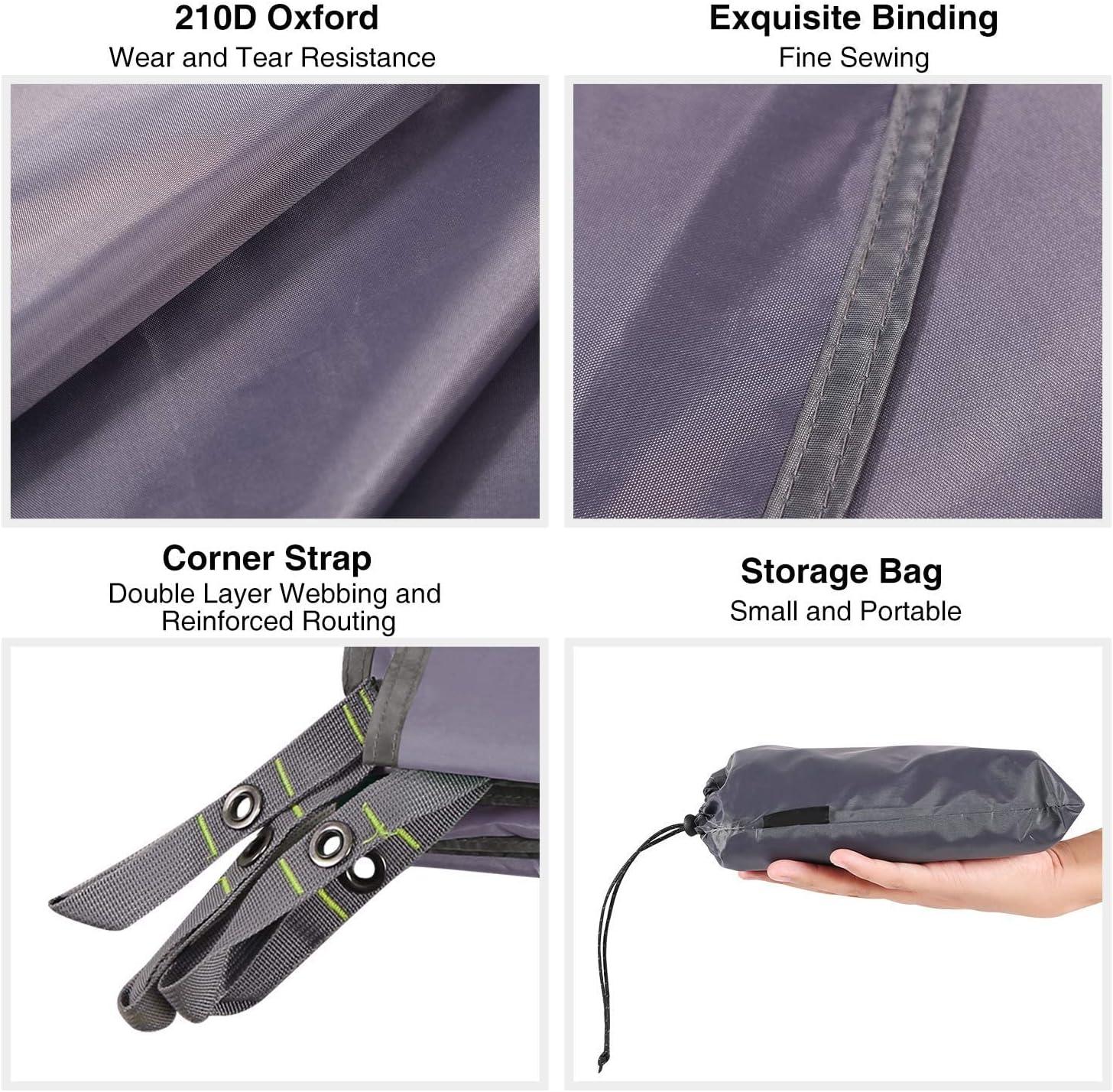 CAMPMOON Waterproof Camping Tarp 7x7 Feet - Oxford 4-in-1 Tent ...