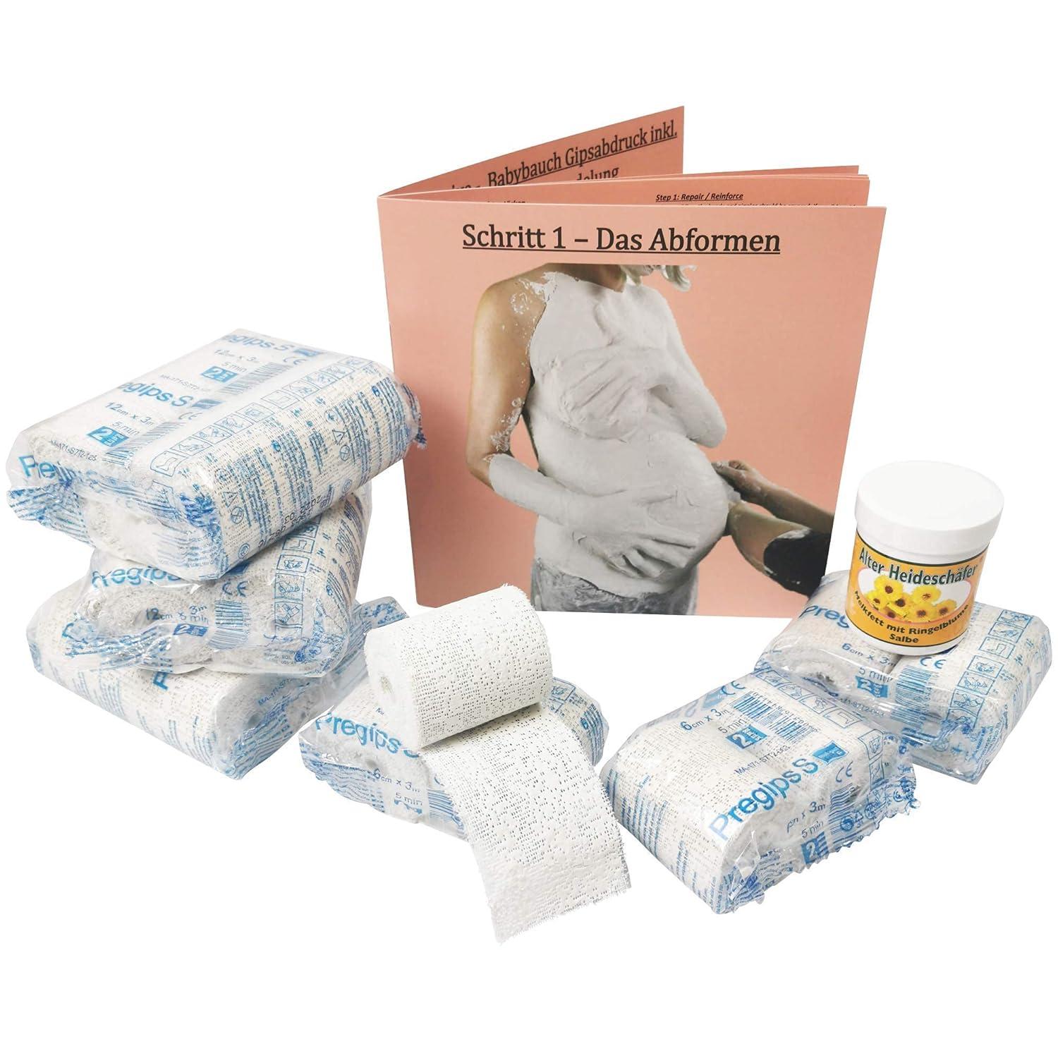 All-Inclusive Baby Belly Plaster Cast Set | Complete Pregnancy Belly ...
