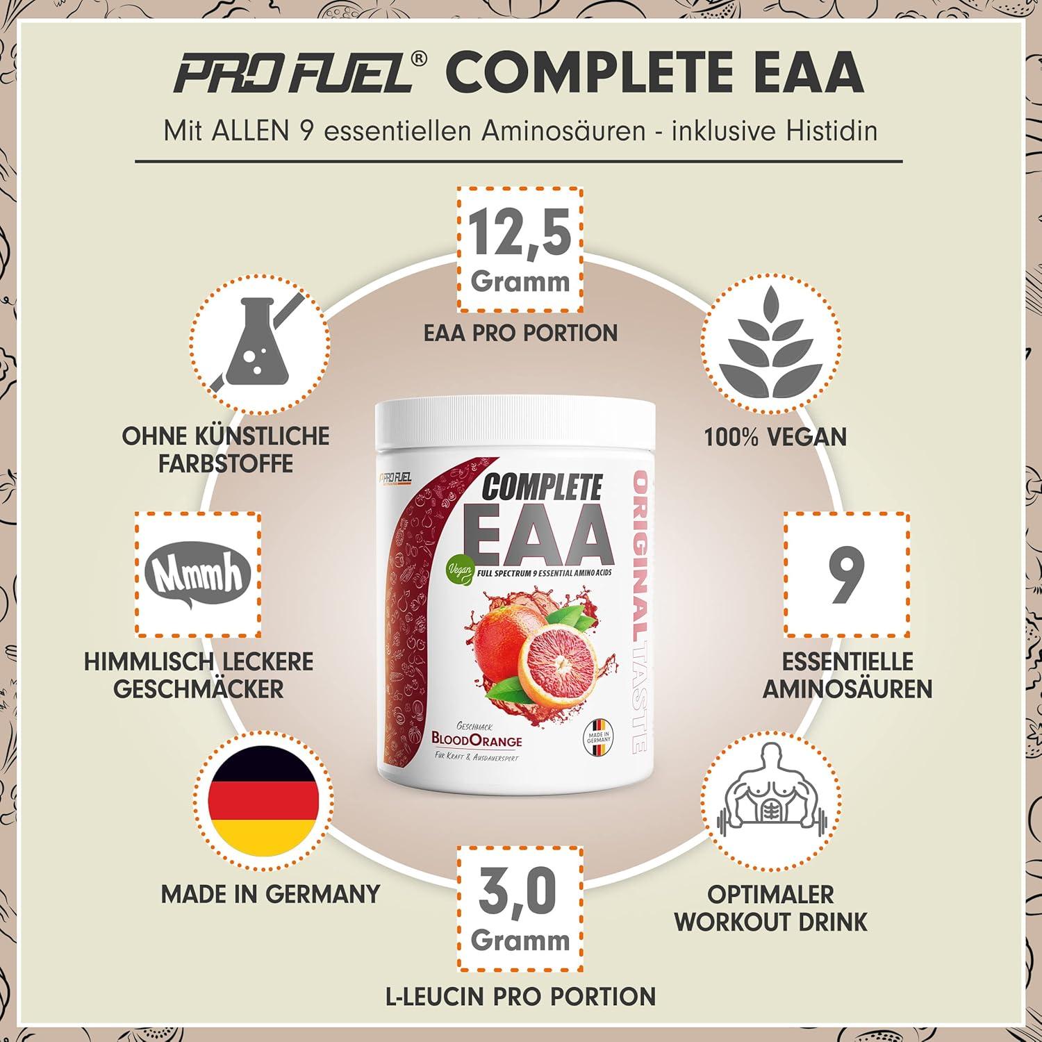 EAA Powder 2x500g - Blood Orange | 12 500mg Essential Amino Acids ...