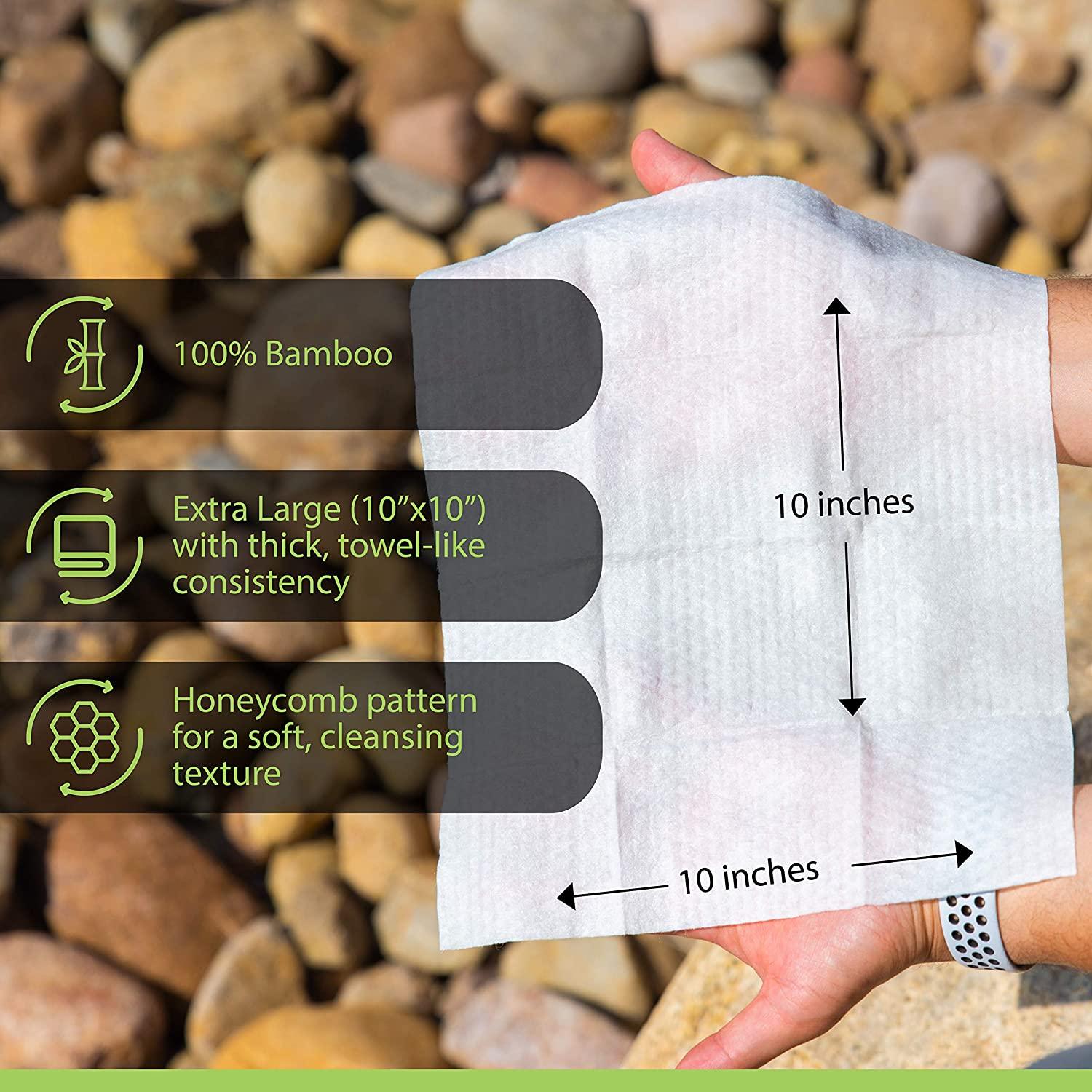 Alcala Deodorizing Body Wipes with Tea Tree - 100% Pure Bamboo ...