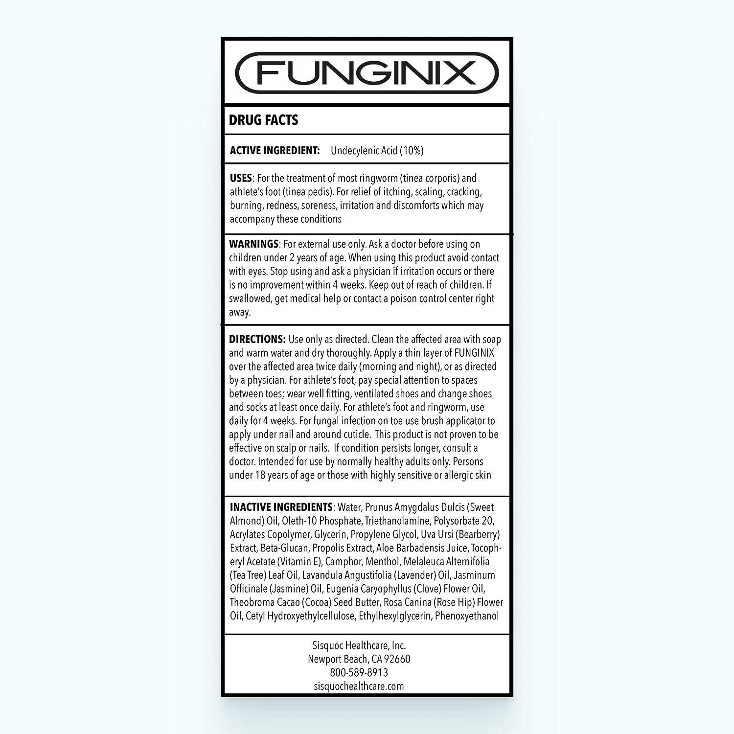 FUNGIX Healthy Nail Formula - USA Made Toe & Finger Fungus Treatment ...