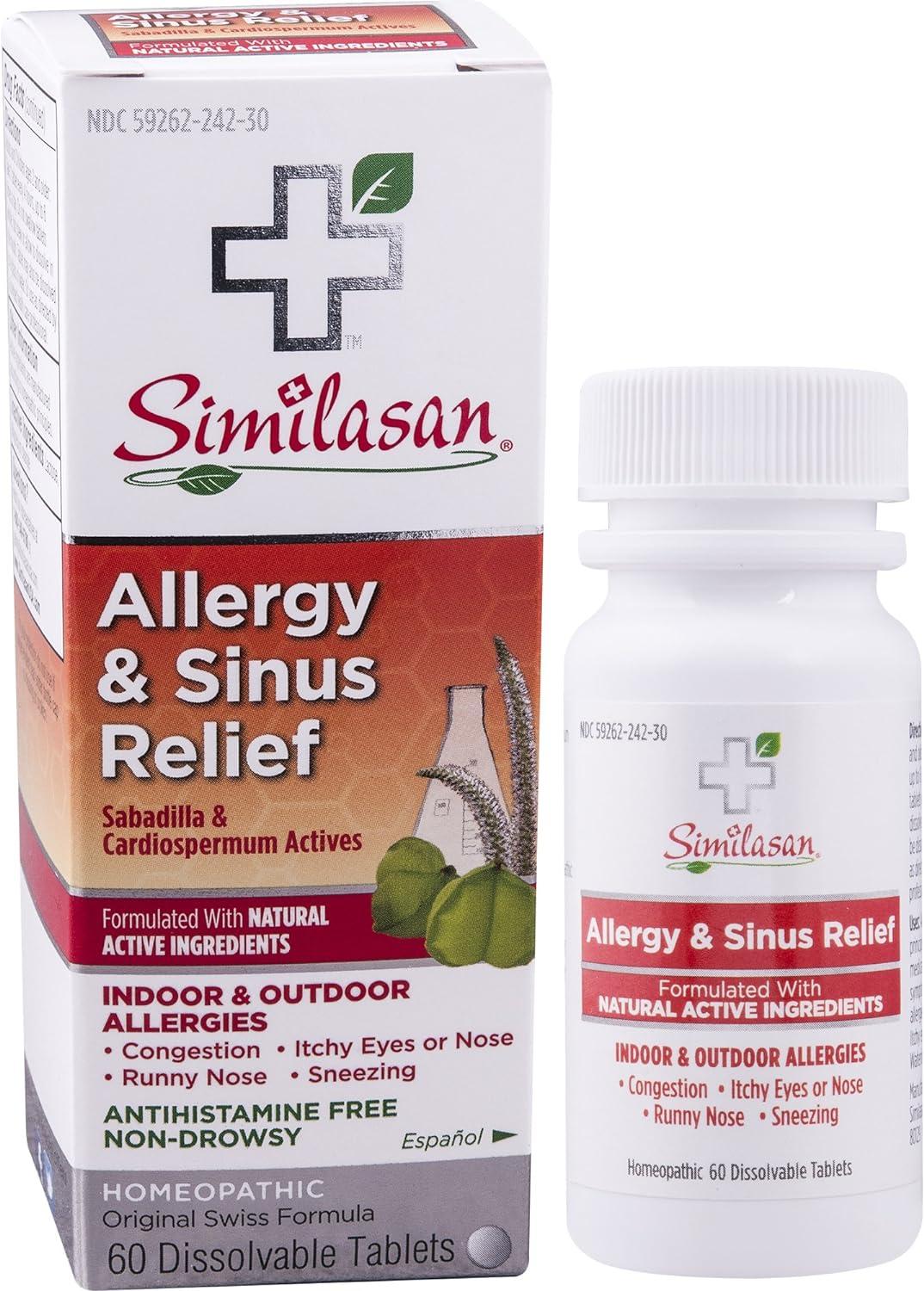 Similasan Allergy & Sinus Relief 60 ct - Natural Relief for Allergies ...