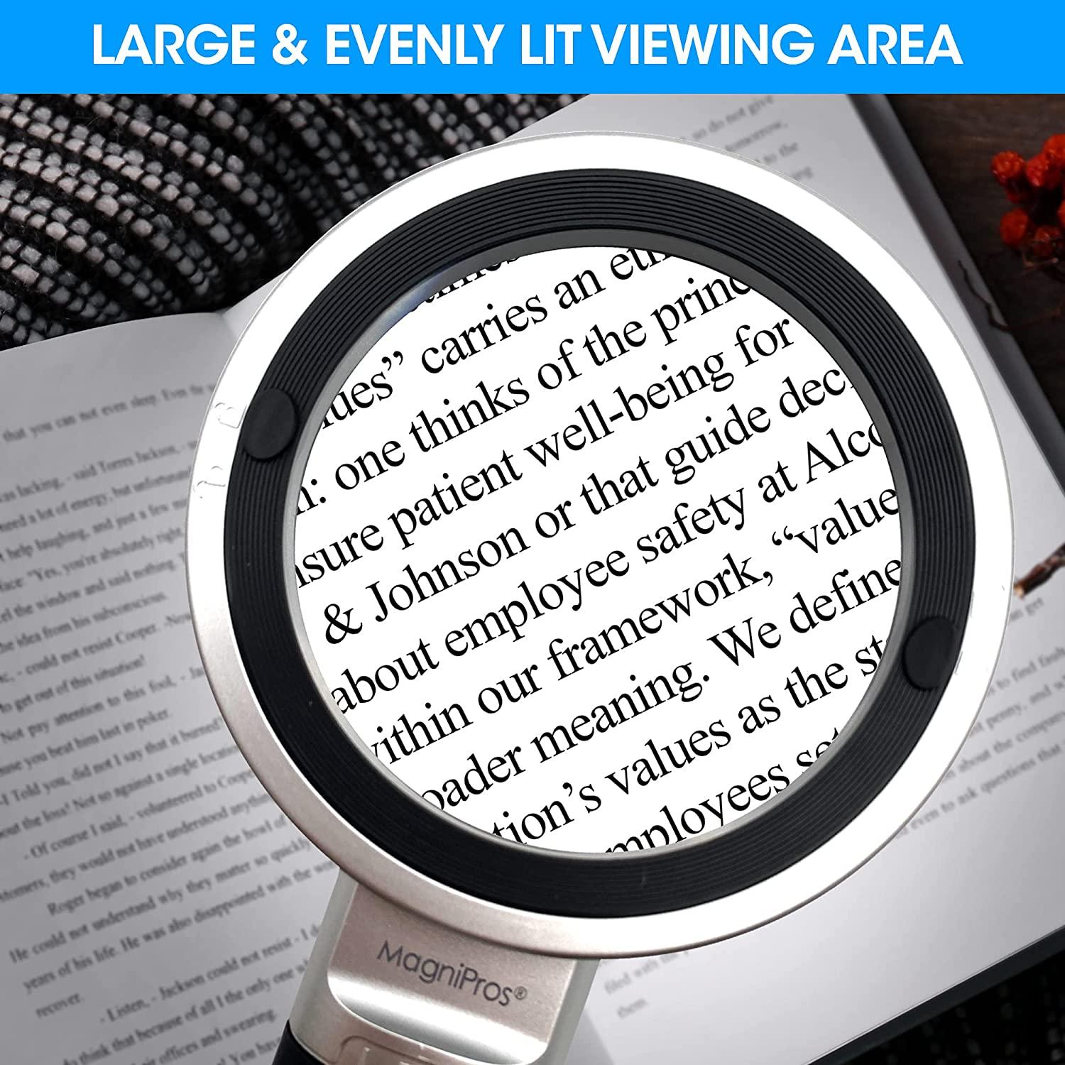 10X Magnifying Glass with Detachable Lenses and 3 Light Modes - Ideal ...