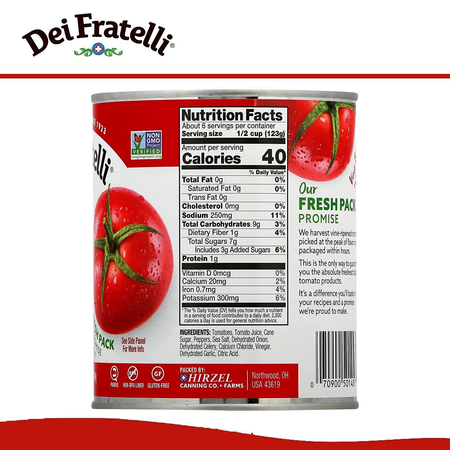 Dei Fratelli Stewed Tomatoes 28oz 6 Pack - Premium Quality Ingredients ...