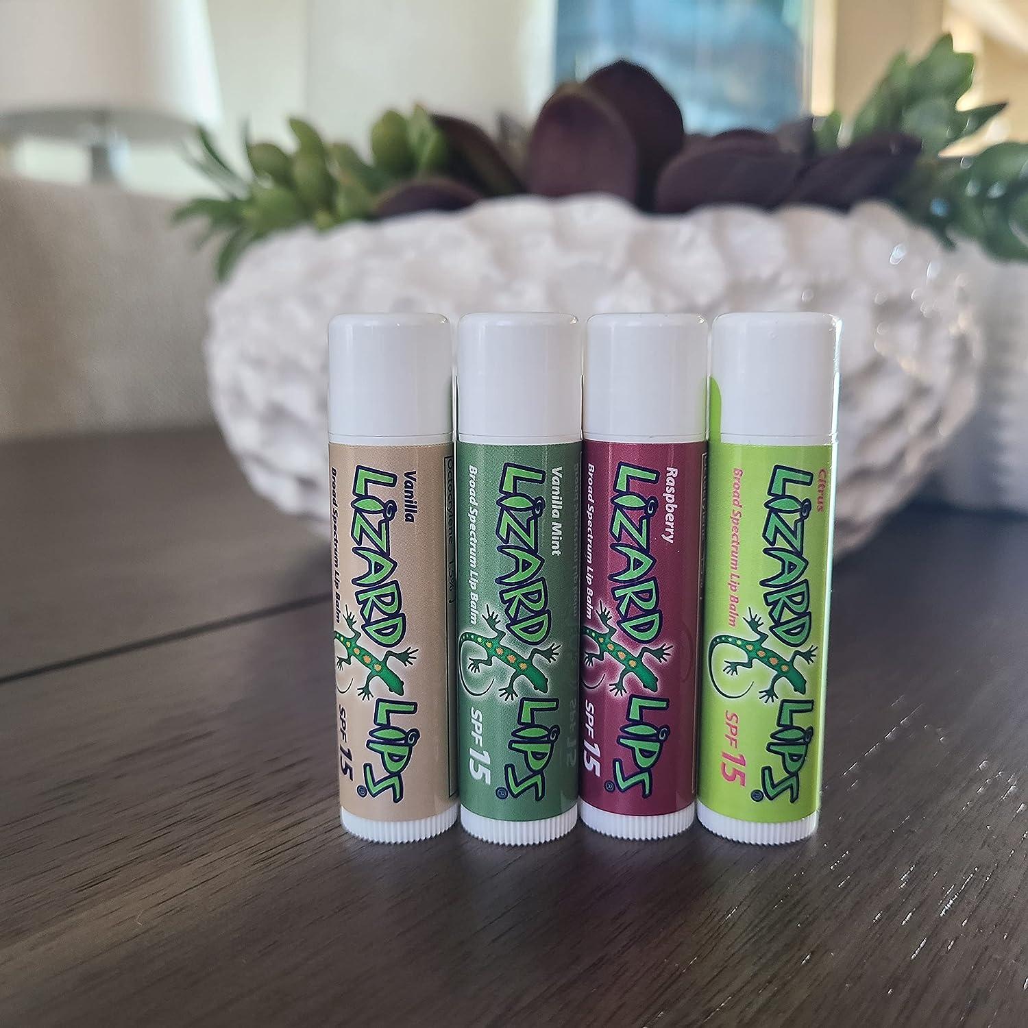 Lizard Lips SPF 15 Lip Balm - 4 Flavor Variety Pack